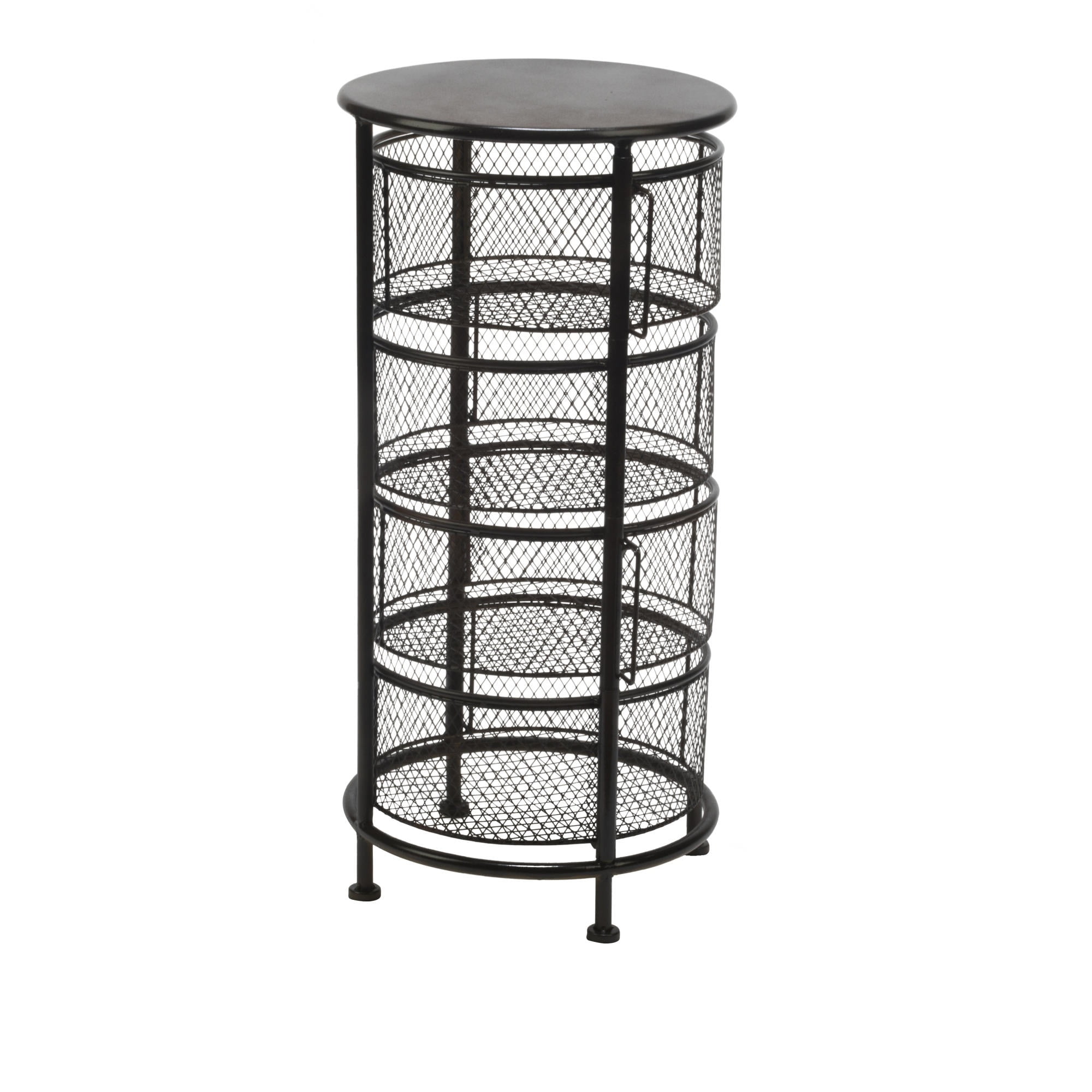 Tripar International 32.5" Storage Cabinet with Four Mesh Swivel Drawer ...