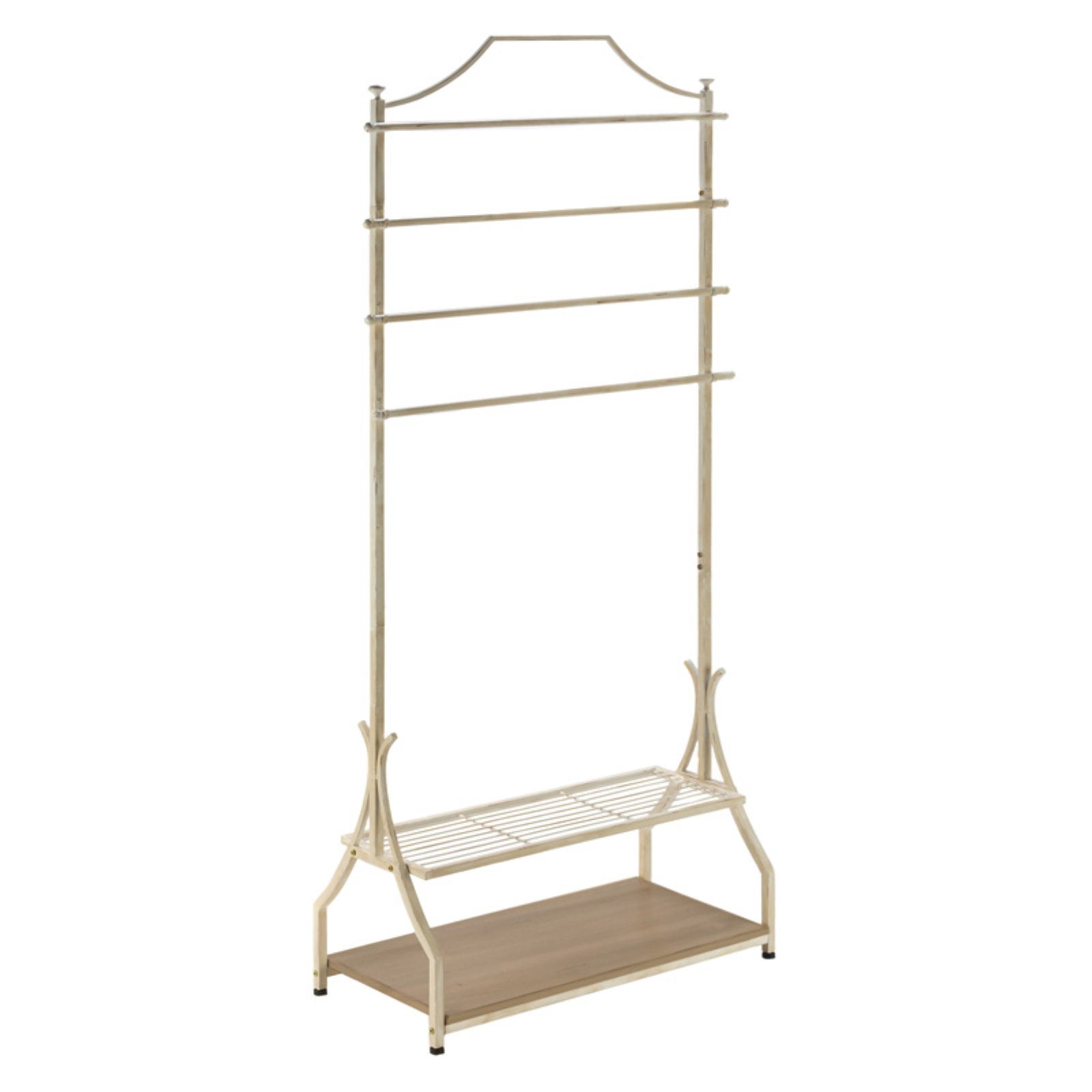 Tripar International Garment Floor Rack with Wood Base, Cream - Walmart.com