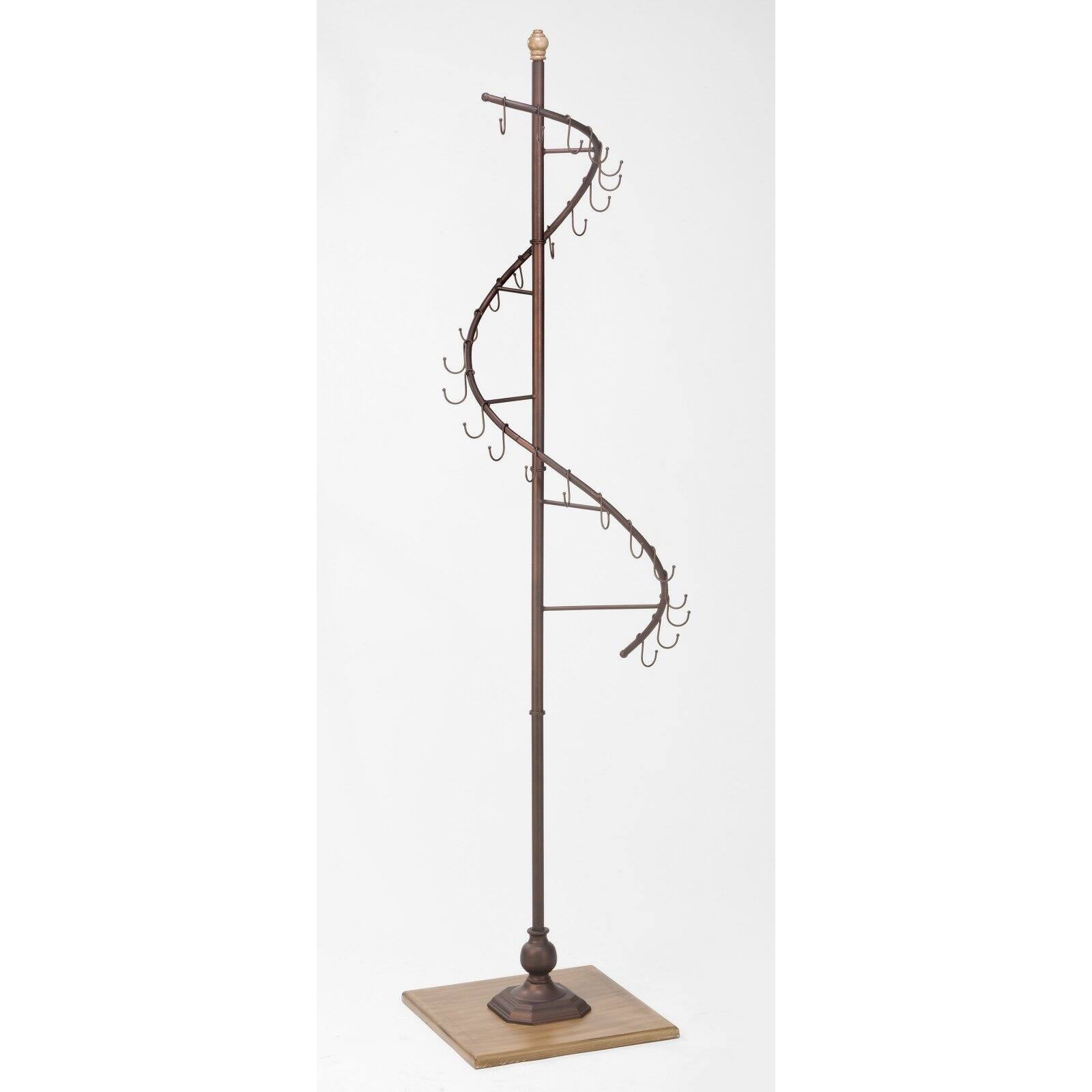 Tripar Spinning Purse Tree with Wood Base - Bronze Hooks - Walmart.com