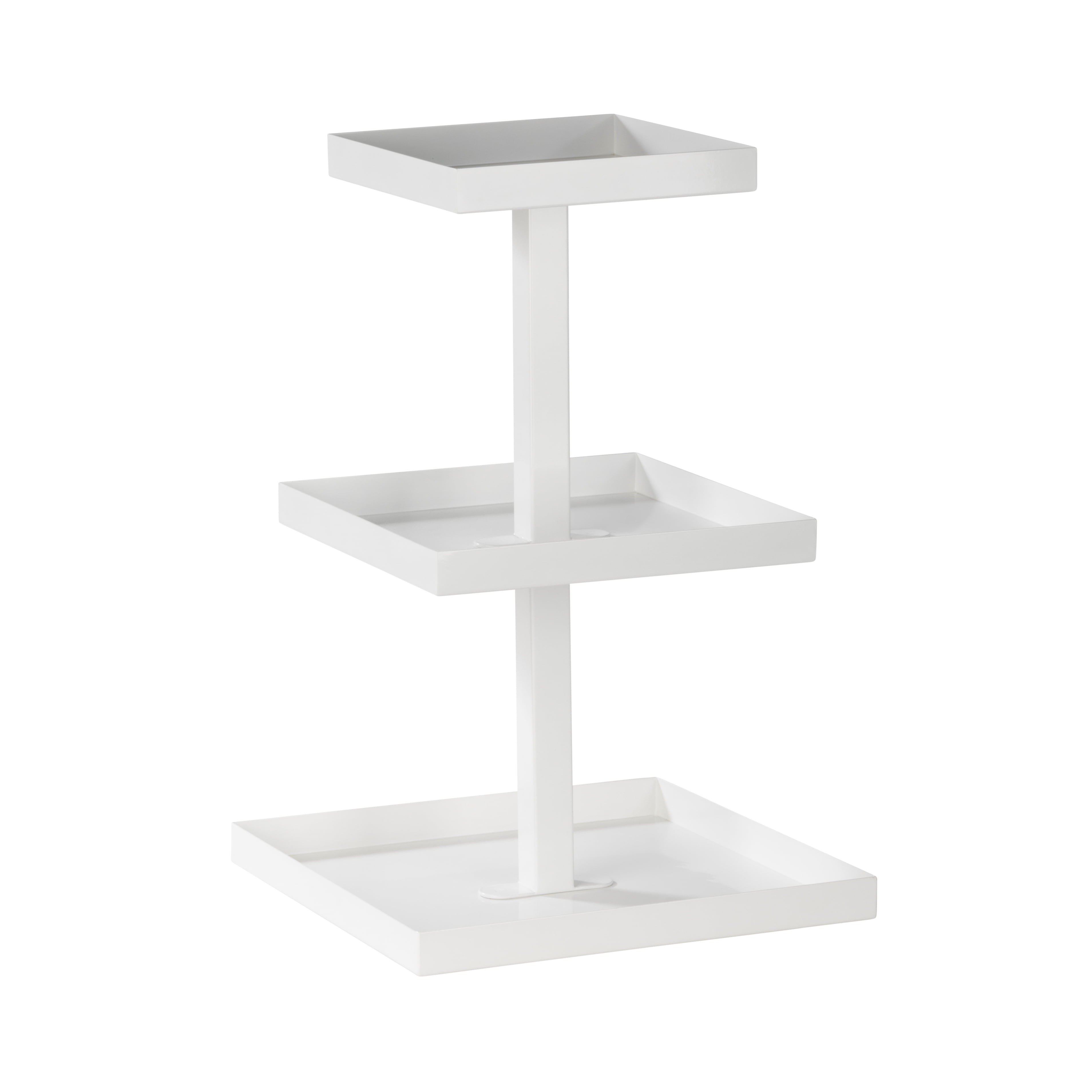 Tripar Square 3 Tier Metal Tabletop Display - White - Walmart.com