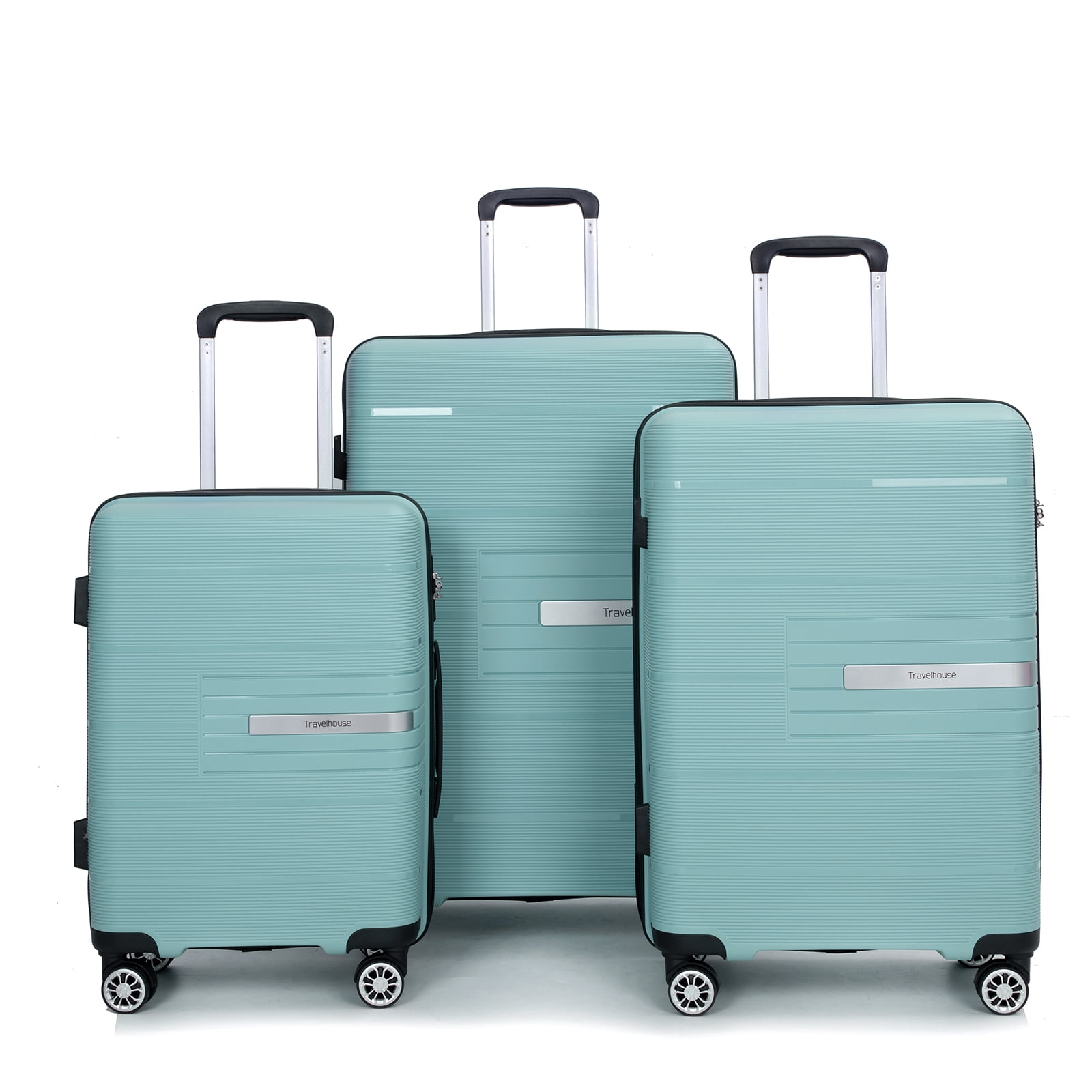 PAPROOS 3 Piece Luggage Sets, Expandable Lightweight Suitcase with 2 ...