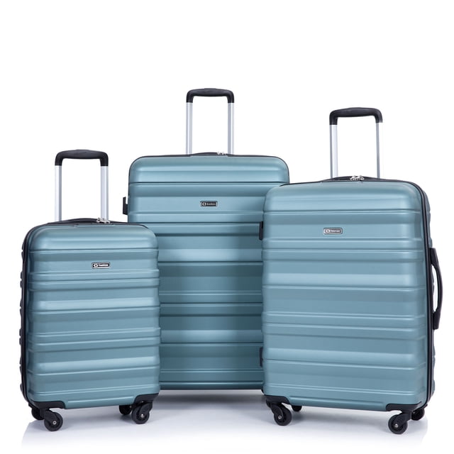 Tripcomp 3-Piece Hardside Luggage Set (21/25/29) - Lightweight, 4 ...