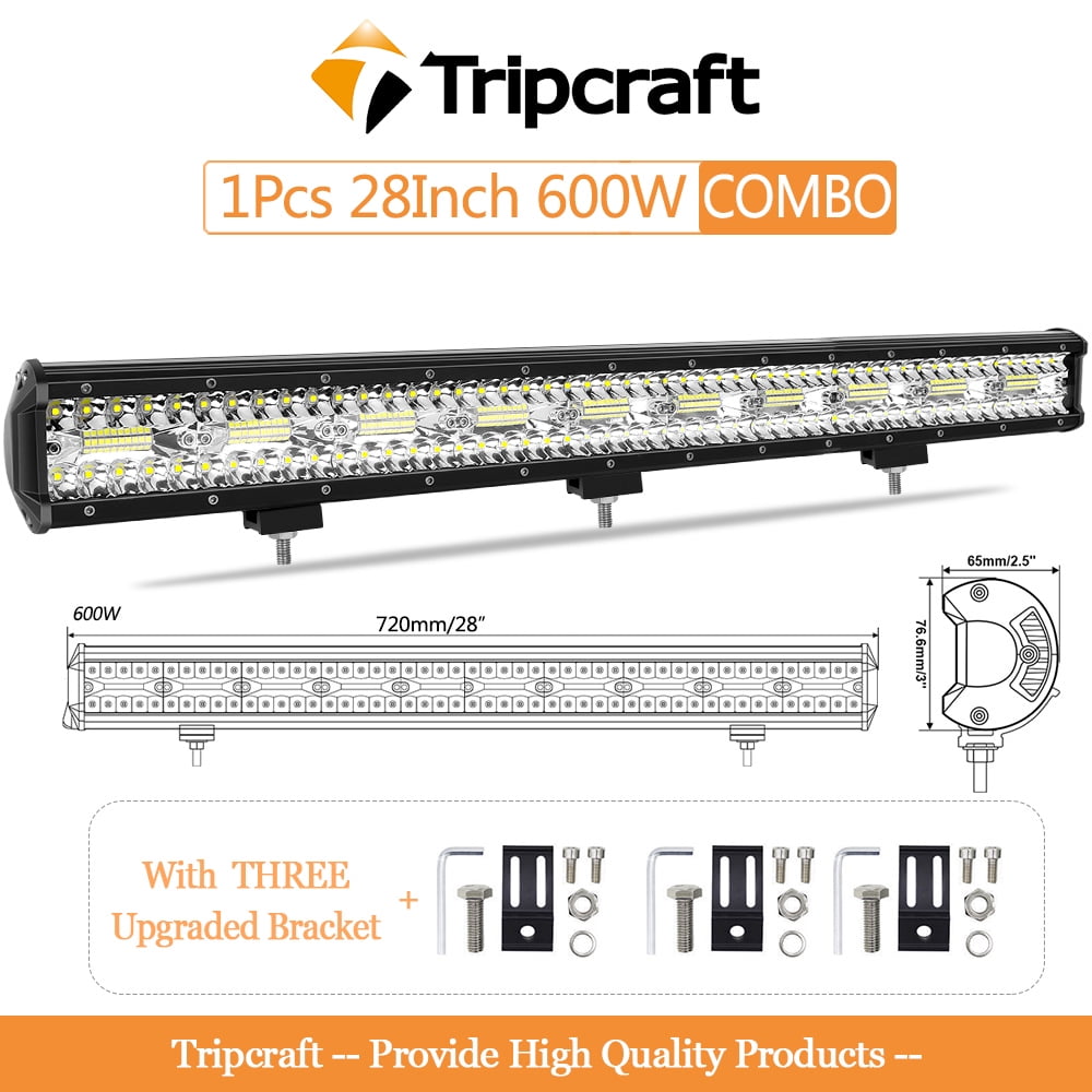 Tripcraft 3Rows LED Bar 28“28inch LED Light Bar LED Work Light 600w ...