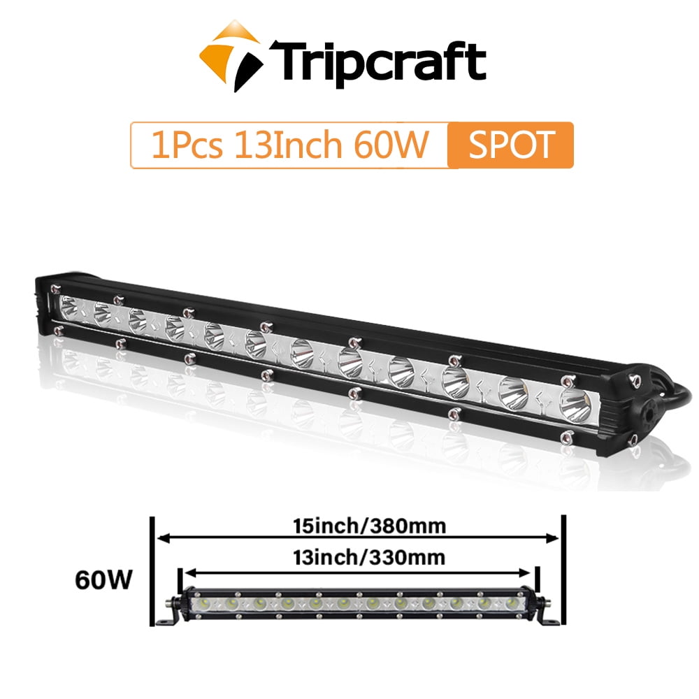 Tripcraft Single Row 7 13 20 25 32 38 slim led bar light offroad 90W ...