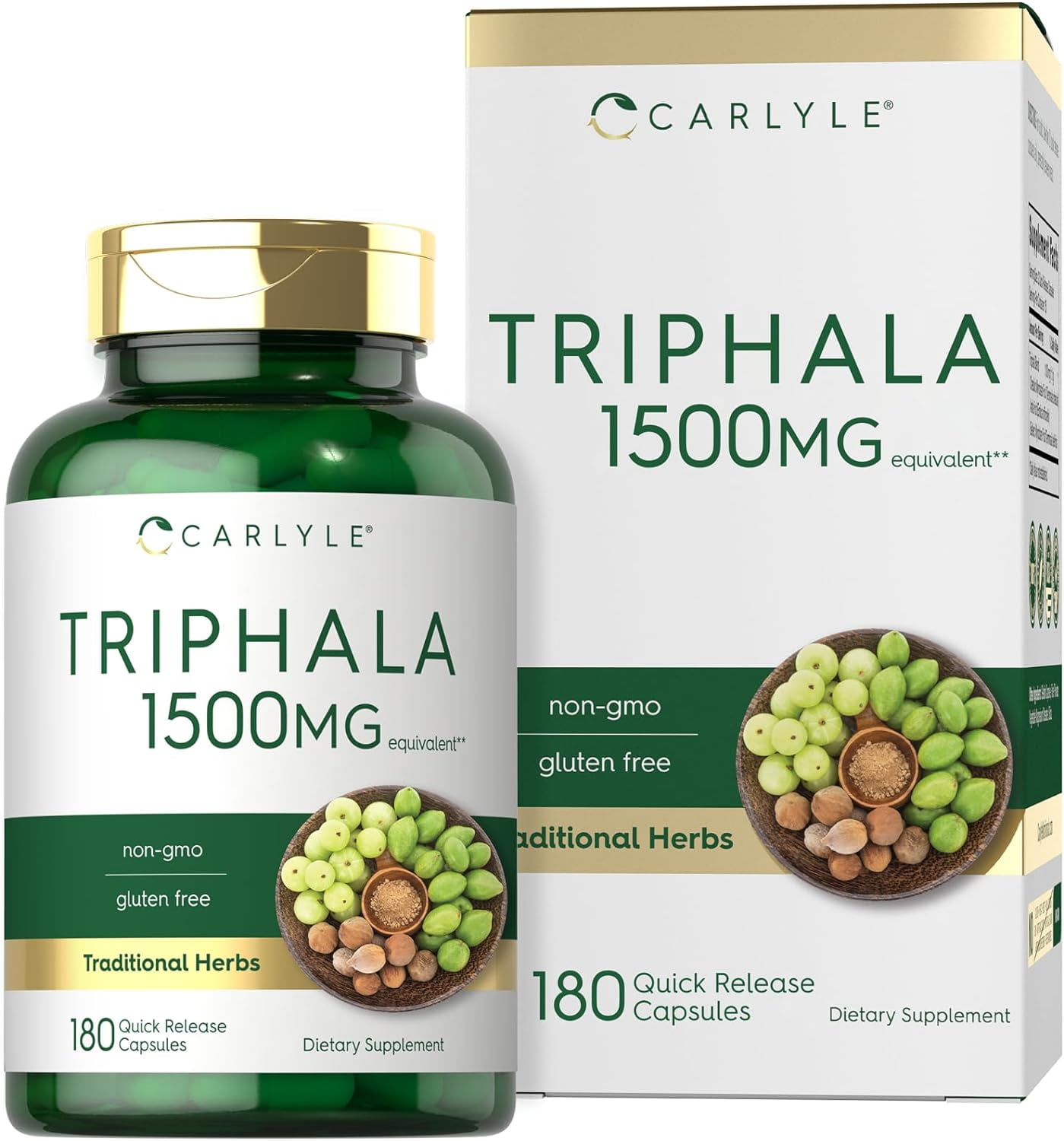 Carlyle Natural Triphala Supplement | 1100mg | 300 Quick-Release ...
