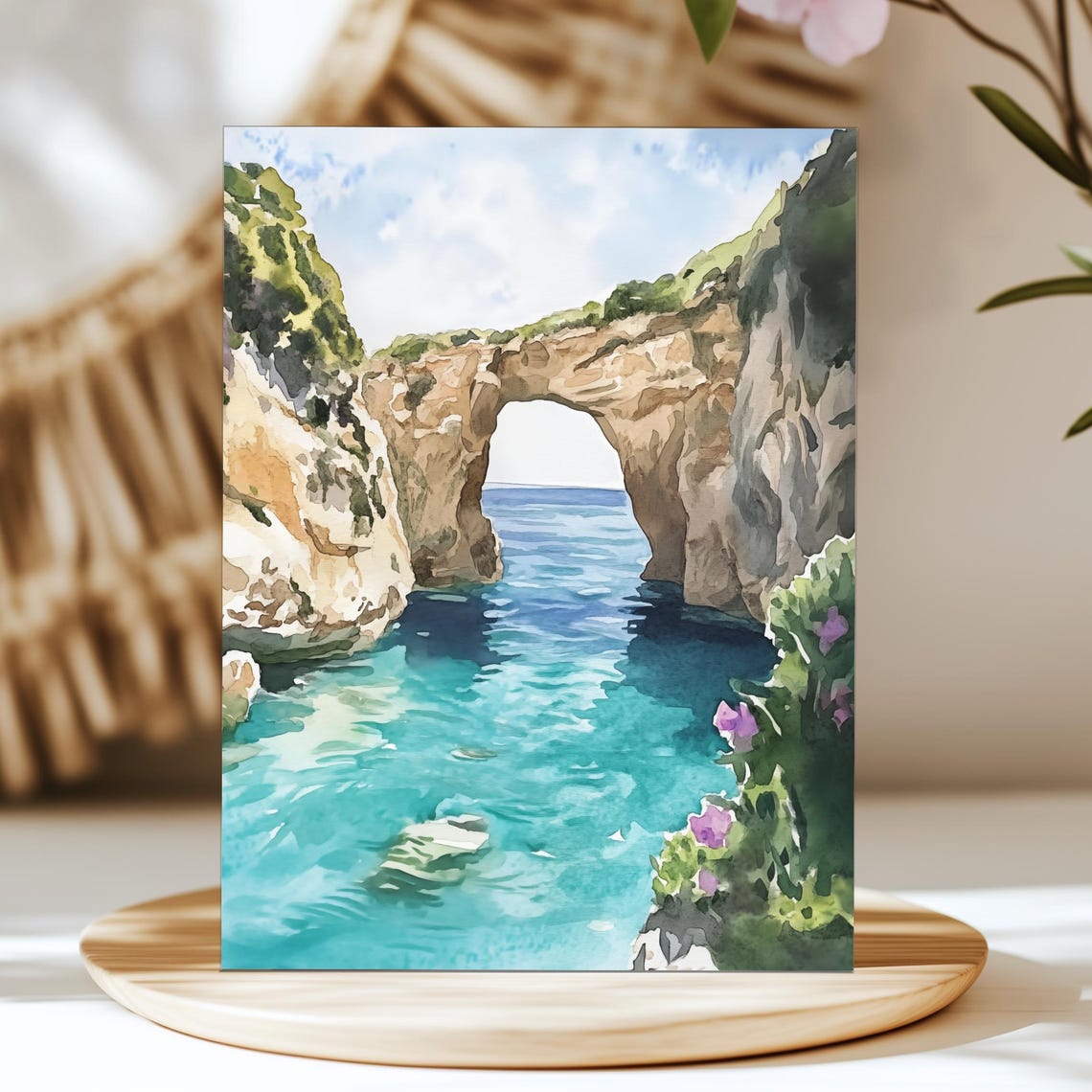 Tripitos Arch Print, Paxos Greece Coastal Wall Art, Ionian Islands ...