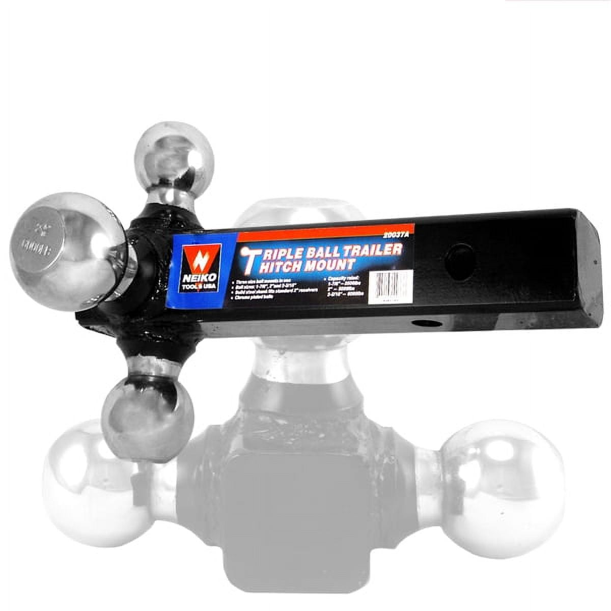 Triple 3 Ball Trailer Hitch Mount Towing Receiver 1 7/8" 2" & 2 5/16 ...