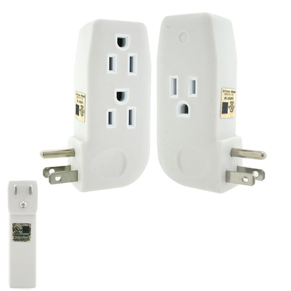 Triple 3 Outlet Grounded AC Wall Plug Power Tap Splitter 3-Way Electric ...