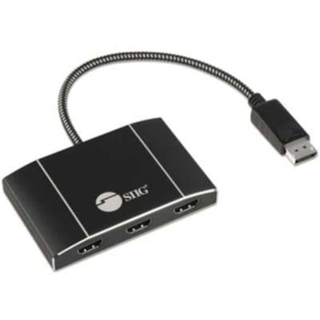 Triple 4K DisplayPort 1.4 to HDMI MST Hub Splitter, Black - Walmart.com