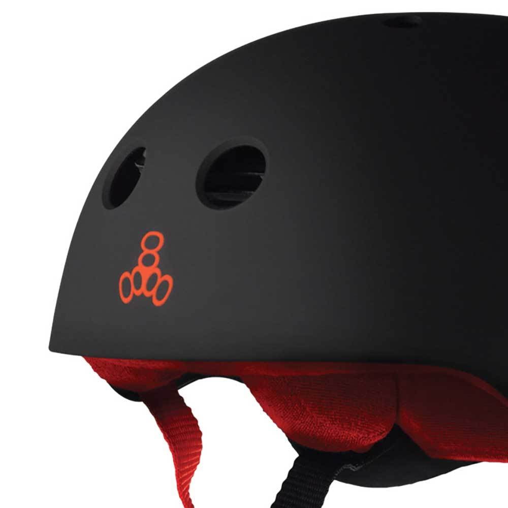 Triple 8 Skater Hardened Skate Helmet w/ Sweatsaver Liner, Black & Red ...