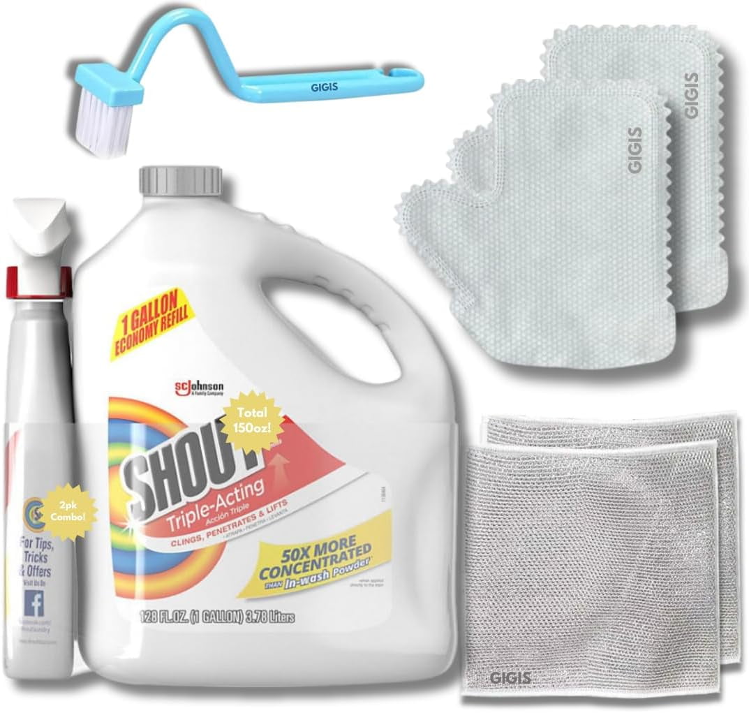 Triple-Acting Laundry Stain Remover Bundle: 128fl. oz. Refill + 22 fl ...