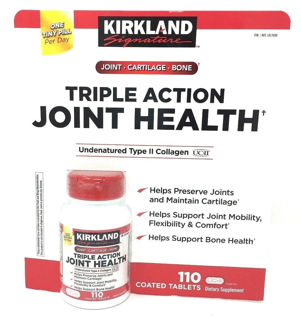 Triple Action 110 Tablets Joint Health Cartilage Bone Support - Walmart.com