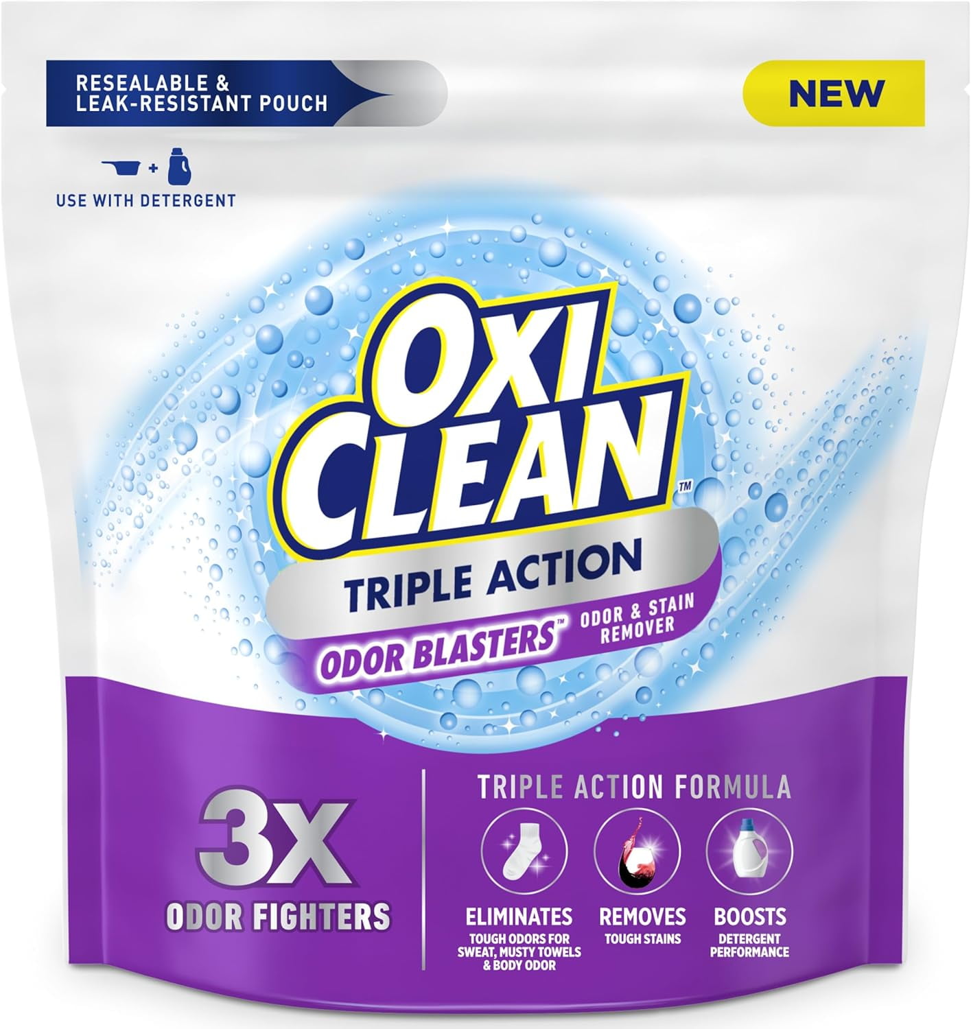 Triple Action Odor Blasters Odor and Stain Remover Powder, Use with ...