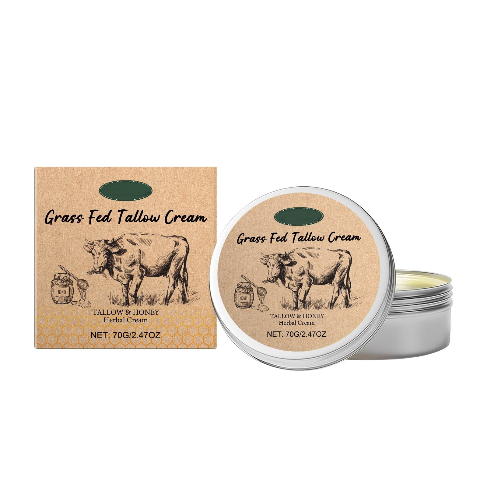 Triple-Action Tallow Face Balm: Anti-Aging Formula with 100% Grass-Fed ...