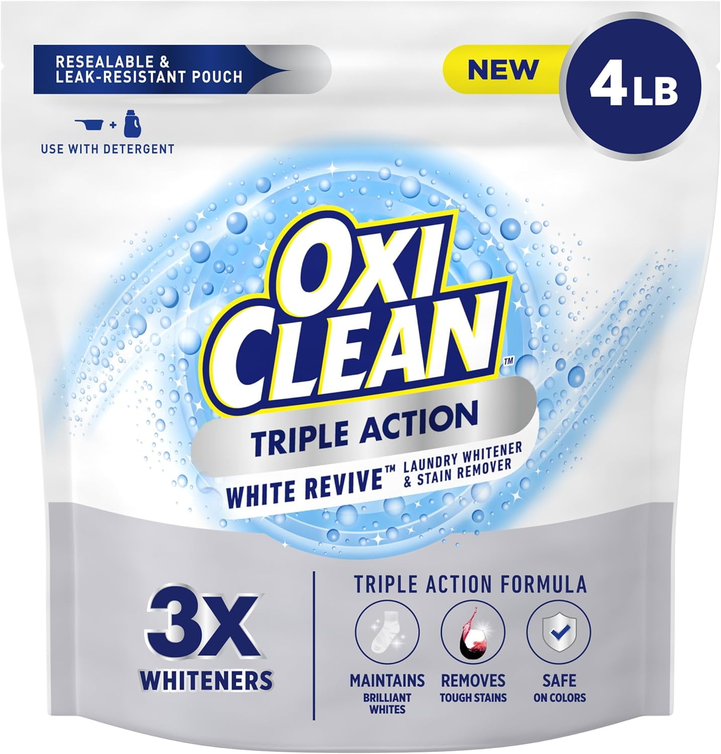Triple Action White Revive Laundry Whitener and Stain Remover Powder ...