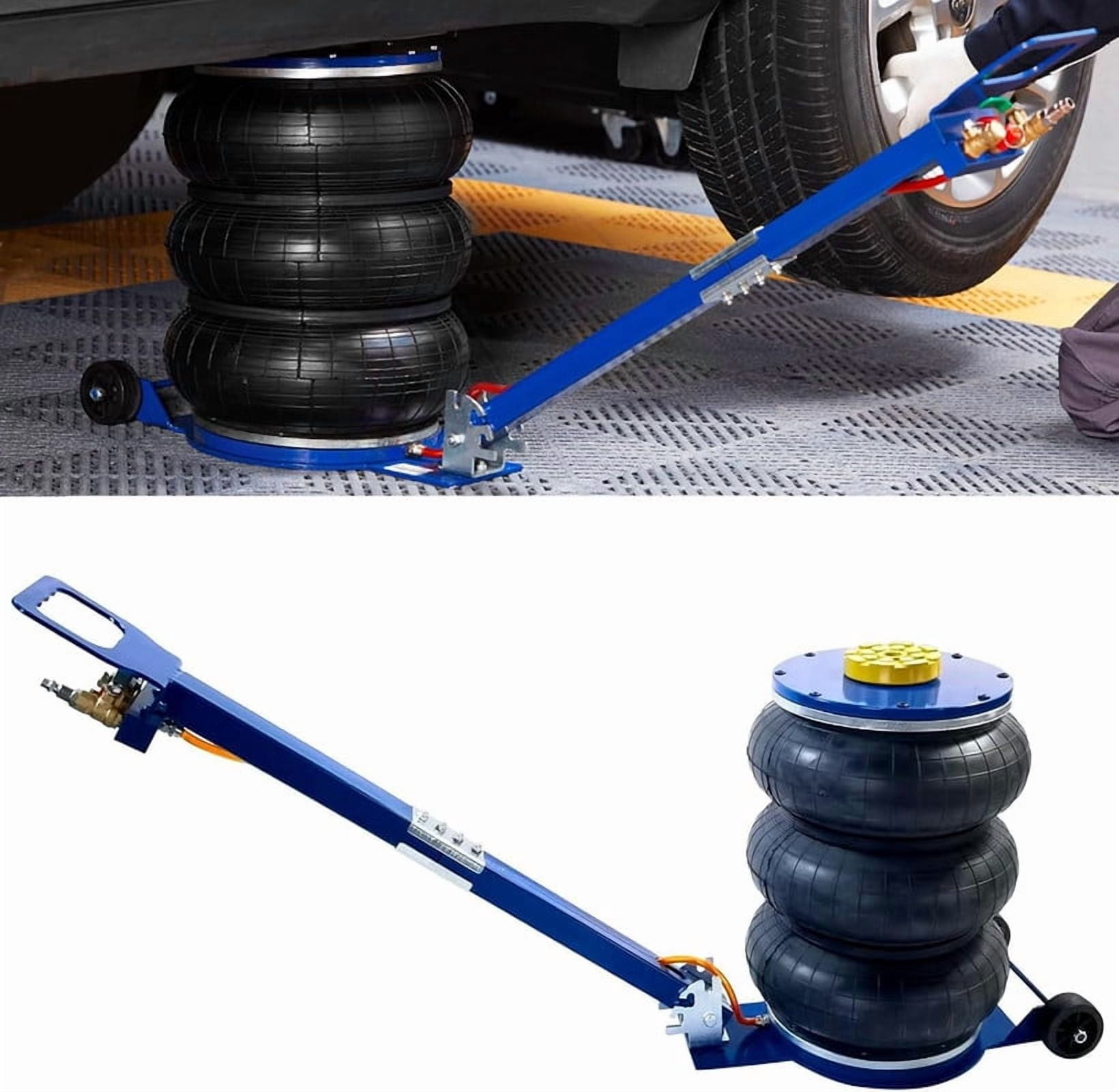 Triple Air Bag Jack Lift for Heavy Duty Cars, 5 Ton/11000 lbs, Air Bag ...