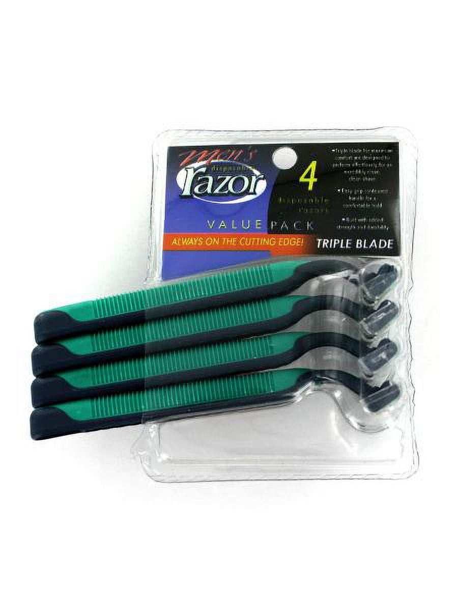 Triple Blade Men's Disposable Razors (Available in a pack of 25 ...