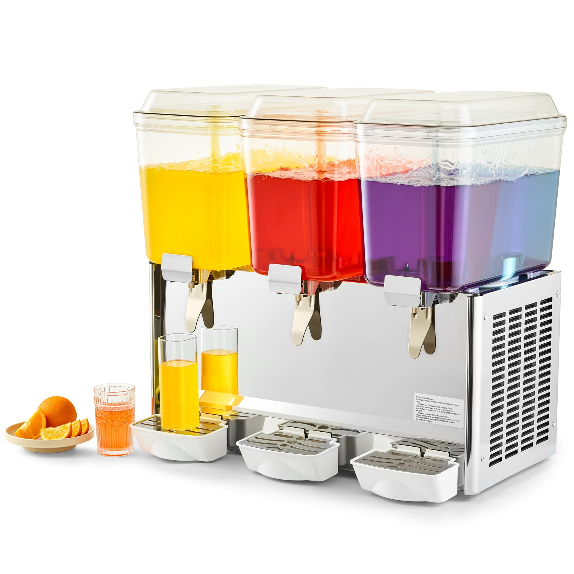 Triple-Bowl Commercial Beverage Dispenser w 3 4.8 gal Tanks for Hotel ...
