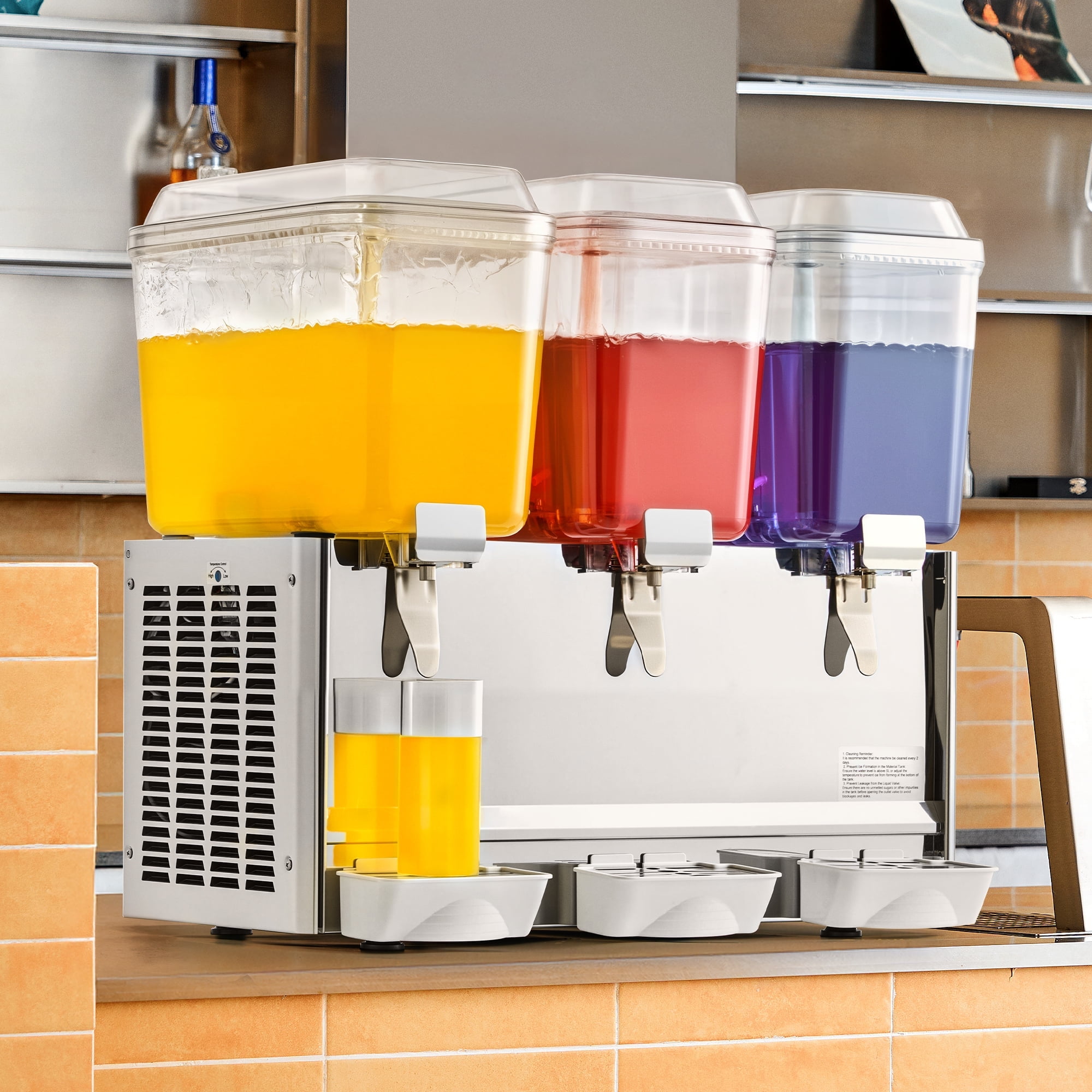 Commercial Beverage Dispenser 18L X 2 Tanks Ice Tea & Juice Machine ...