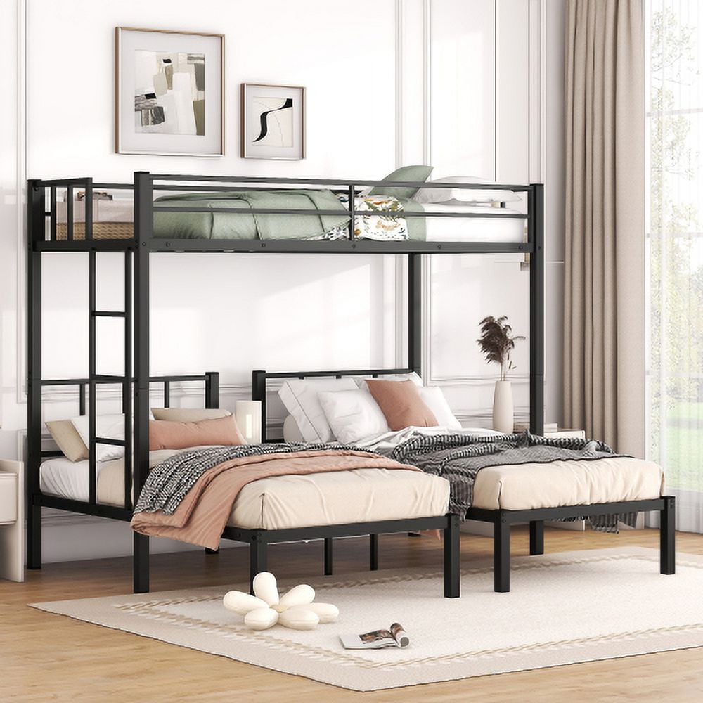 Triple Bunk Bed,Twin over Twin over Twin Bunk Bed for Kids,Metal Triple ...