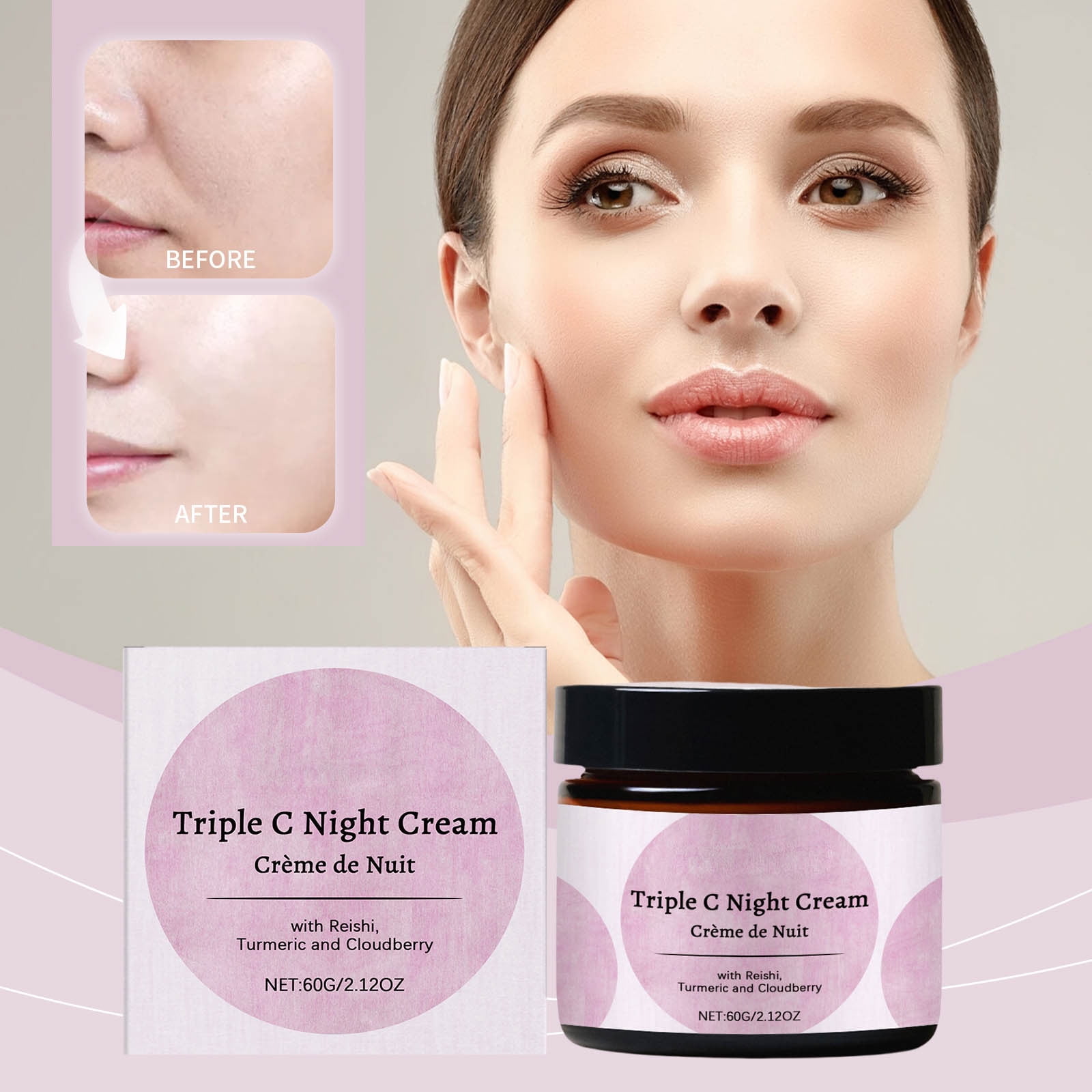 Triple C Night Cream, Hydrating Face Moisturizer and Skin Brightening ...