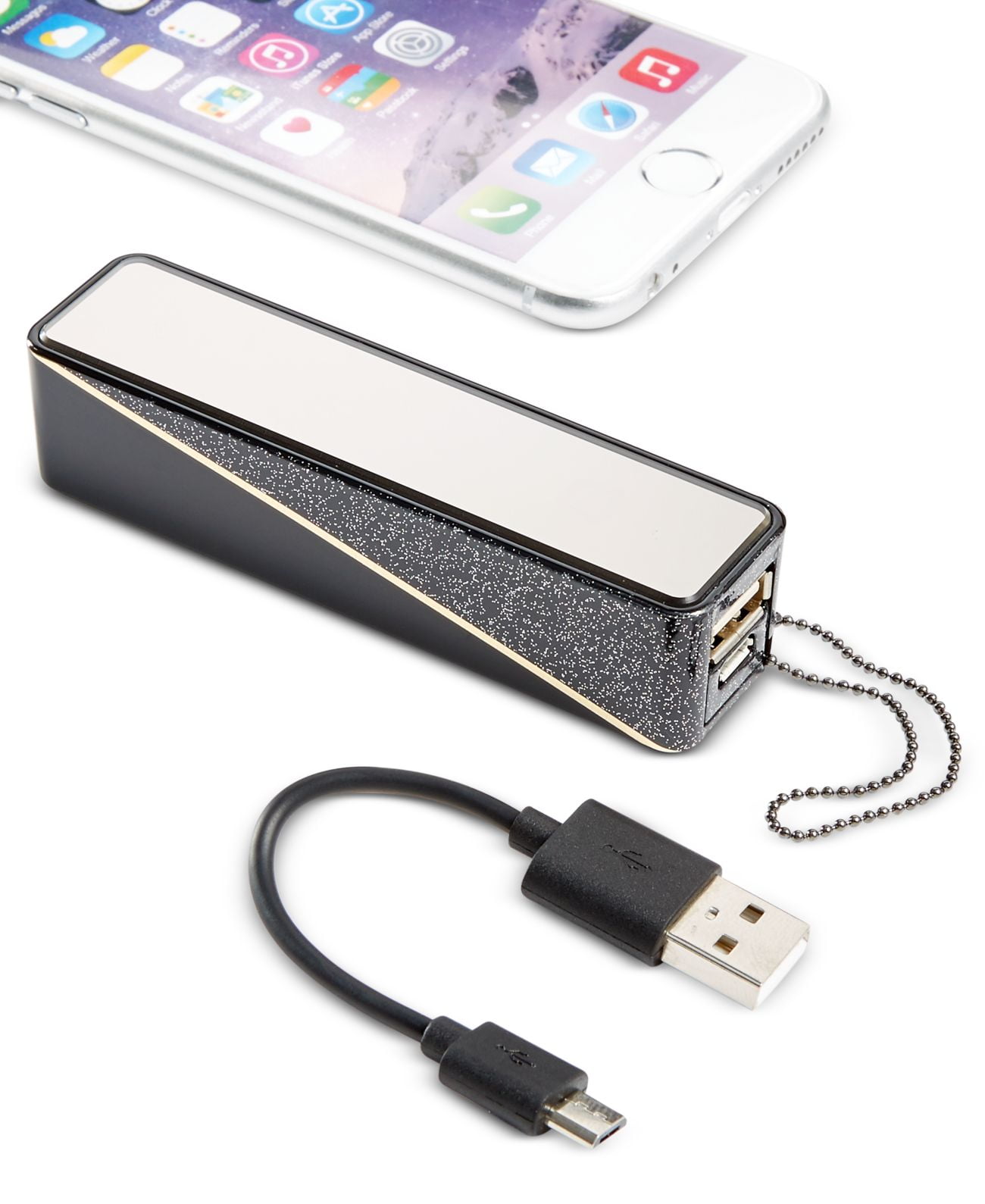 Triple C Universal Portable Charger with Beauty Bar Vanity Mirror Black ...