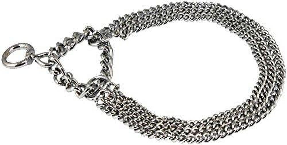 Triple Chain Martingale Dog Collar 2.5mm Link Chrome (19"-22 ...