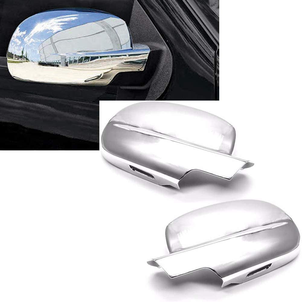 Triple Chrome Plated Side Door Mirror Cover Overlay Compatible With ...