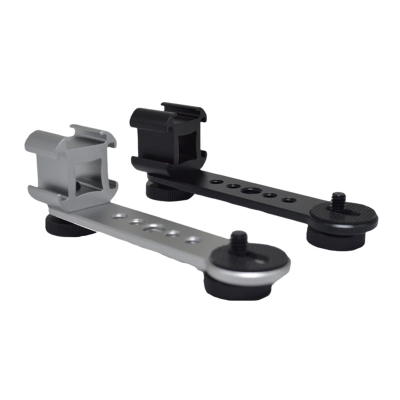 Triple Cold Shoe Mount Bracket Extension Bar With 1/4 Inch & 3/8 Inch ...