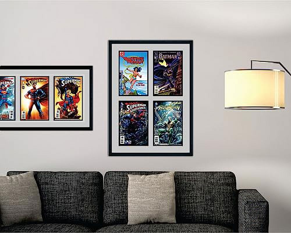 Triple Comic Book Glass Frame - Real Wood/Matting and UV Protected ...