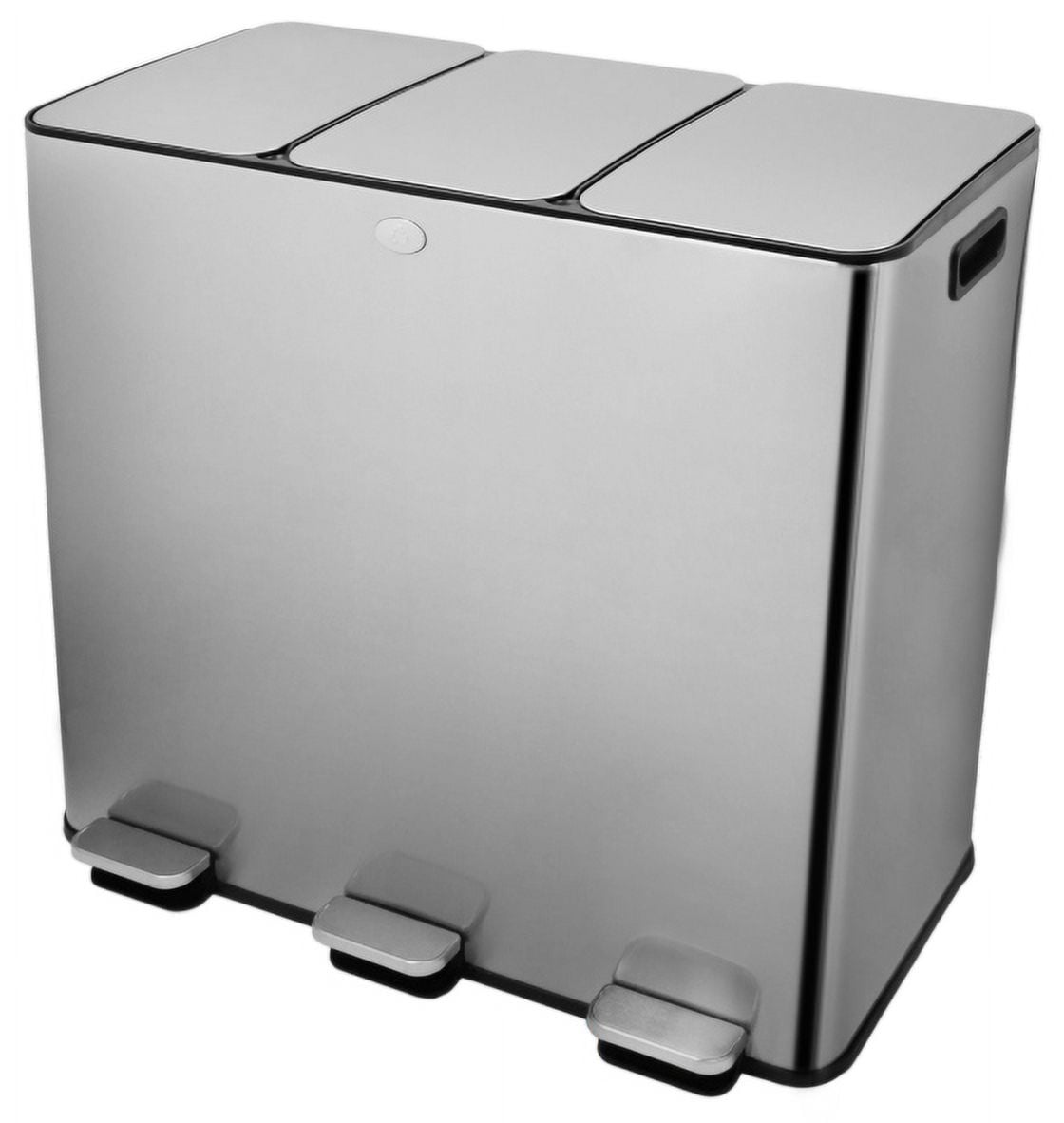 Mekek 60 L Kitchen 3-Compartments Trash Can, Silver - Walmart.com
