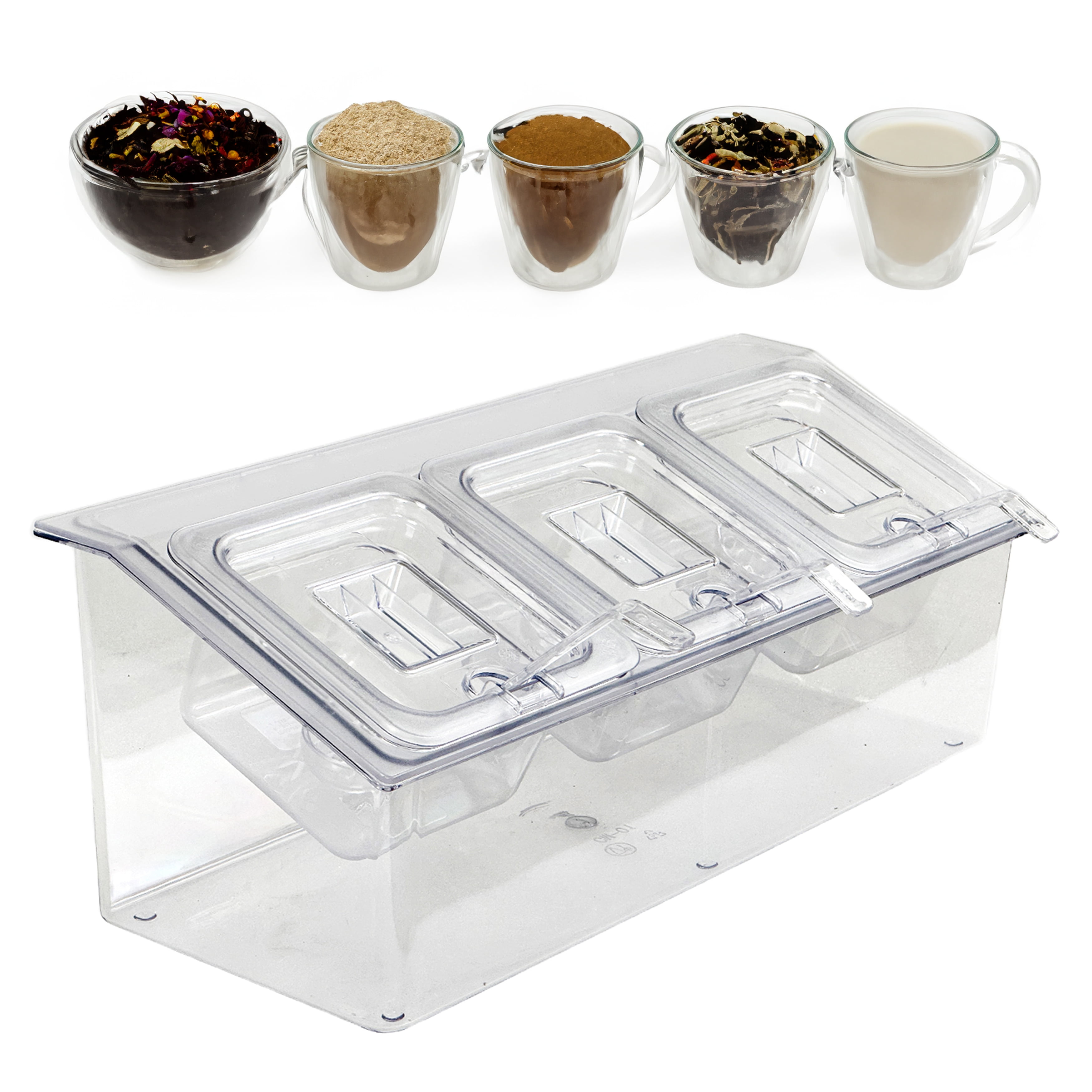 Triple Container Box, Seasoning Box Milk Tea Shop Special Sauce ...