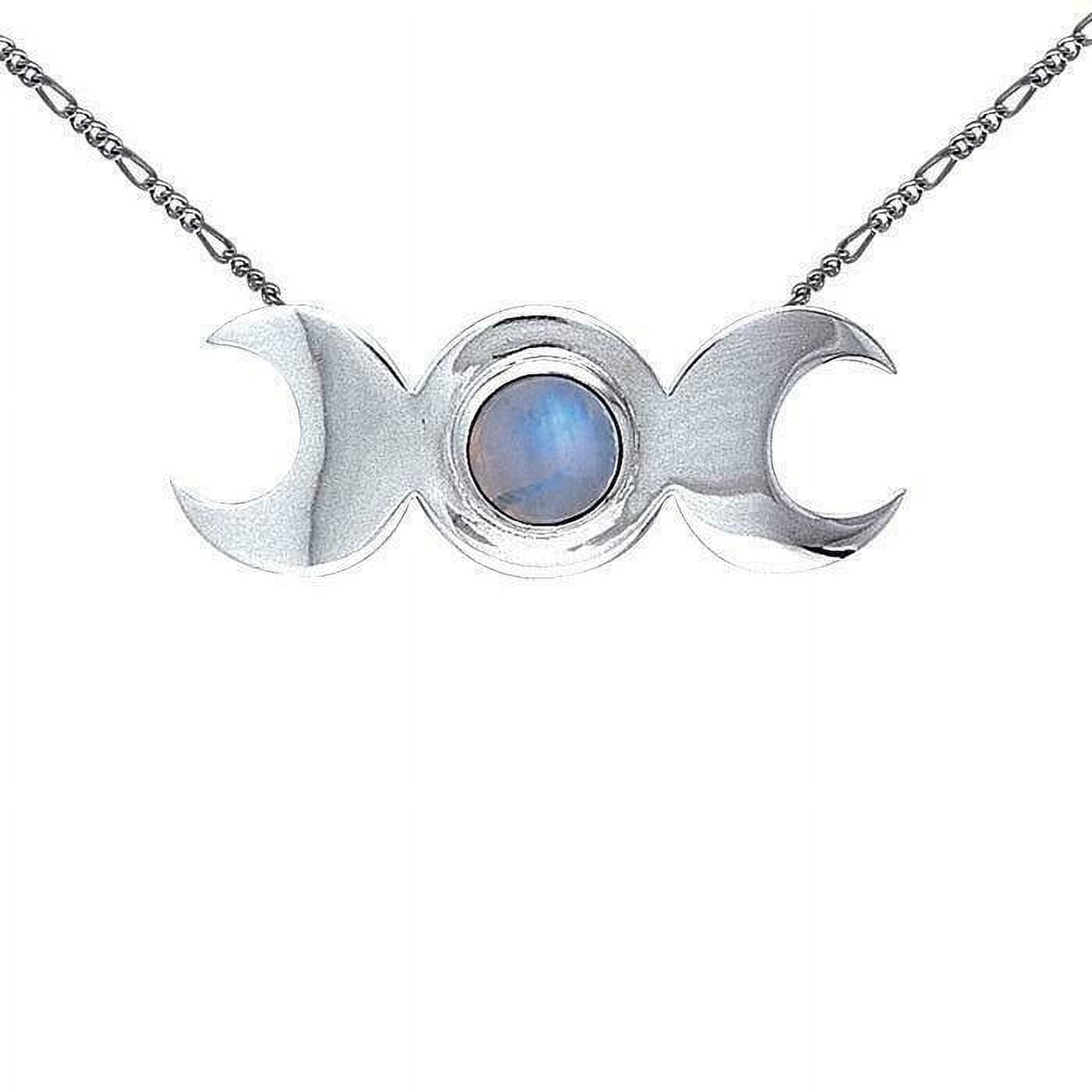 Triple Crescent Moon .925 Sterling Silver Necklace by Peter Stone Fine ...