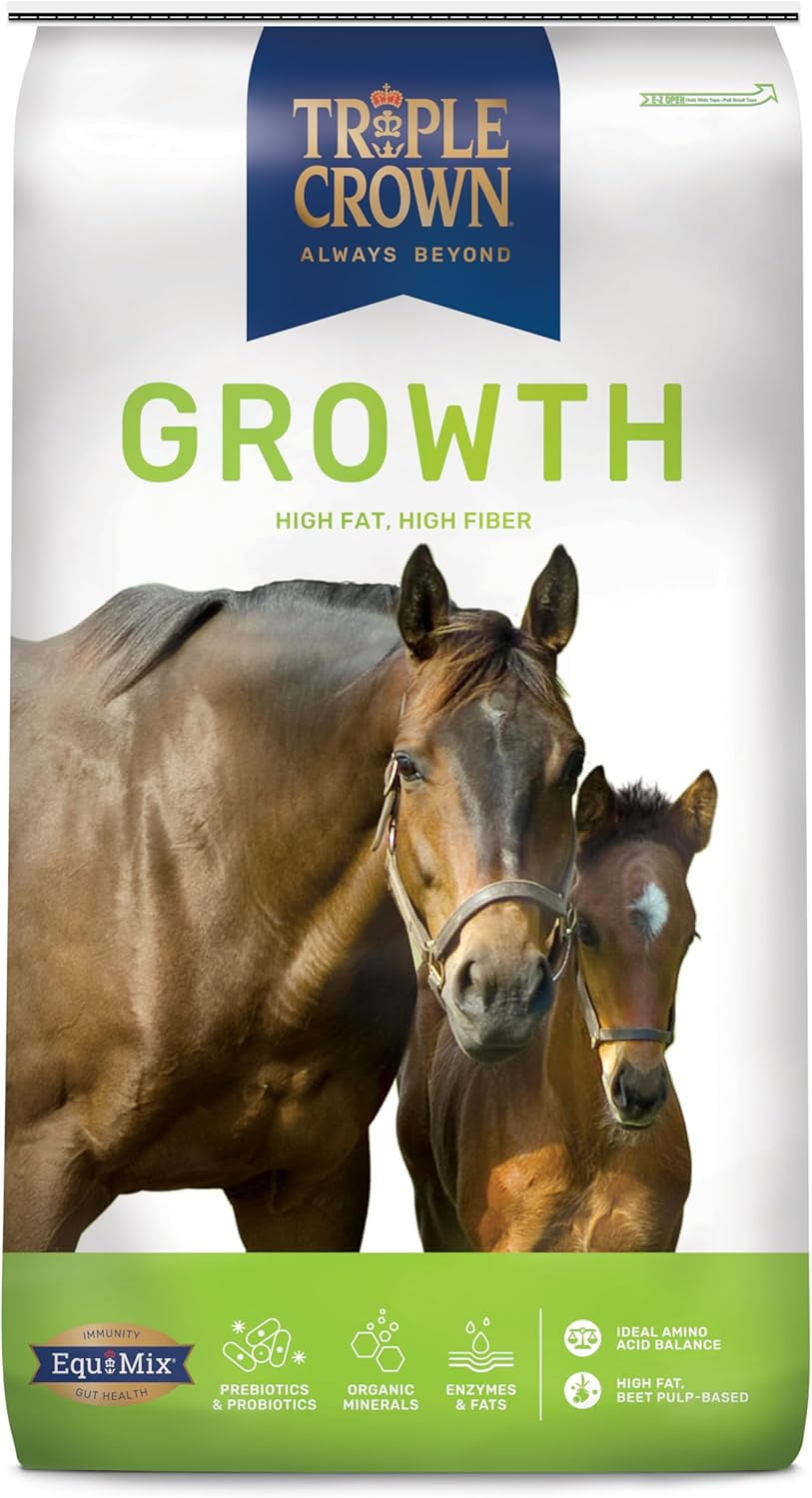 Triple Crown Growth Foal & Mare Feed, Textured Feed for Young Horses ...