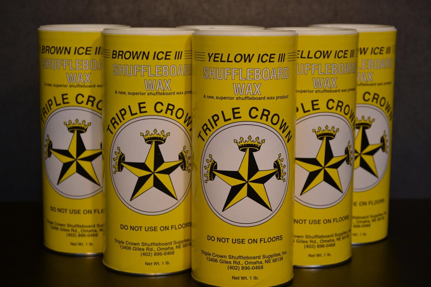 Triple Crown Medium Speed Sampler Table Shuffleboard Powder Wax Combo Six Pack - Walmart.com