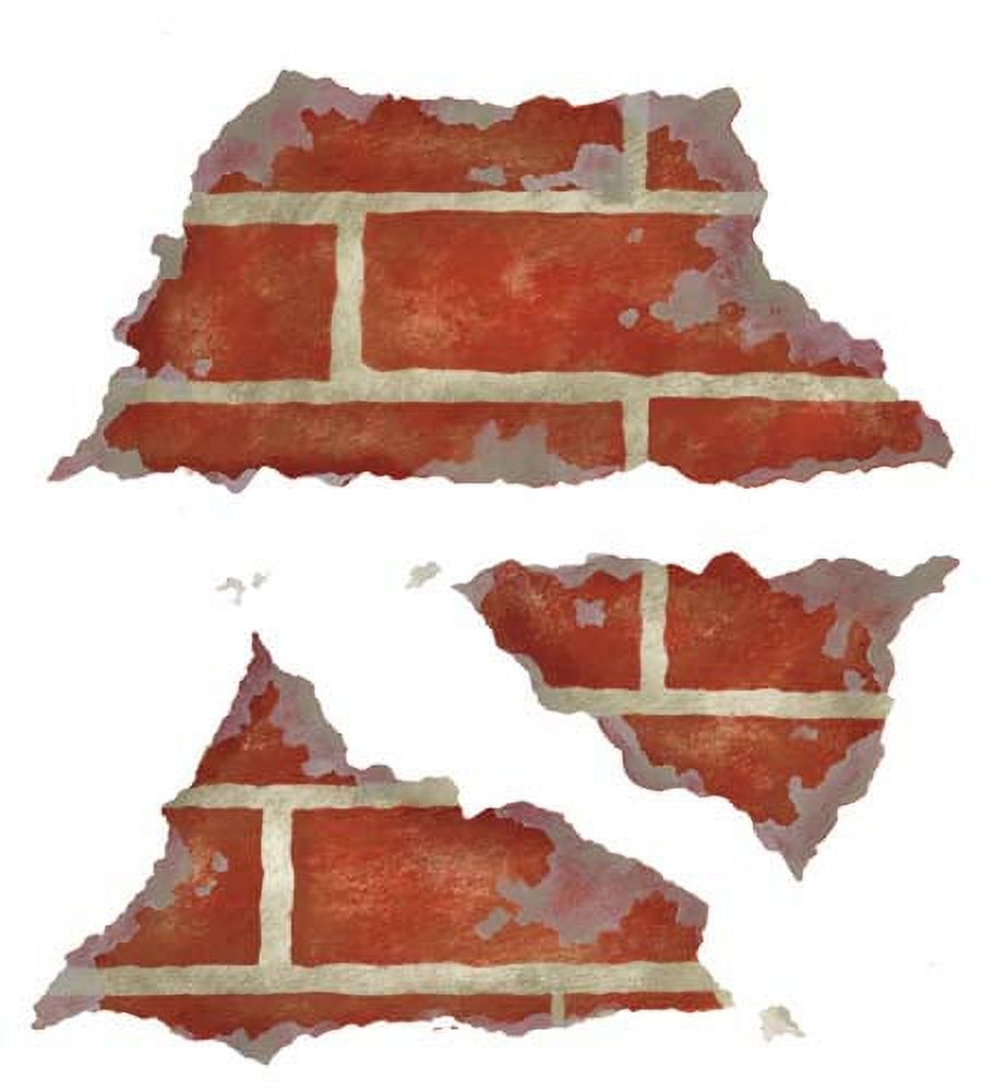 Triple Crumbling Brick Wall Stencil SKU #3035 by Designer Stencils ...