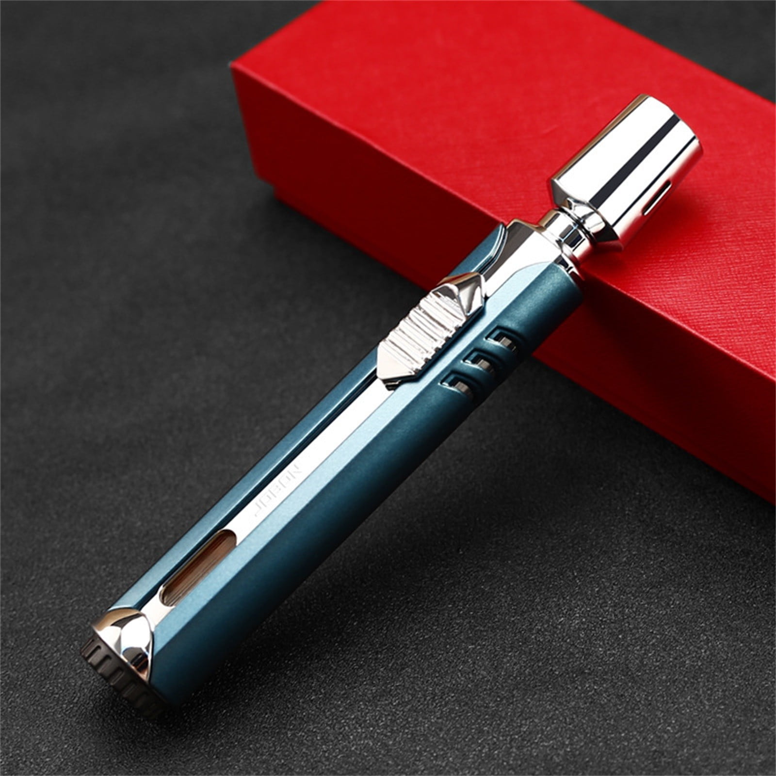 Triple Flame Butane Torch Lighter | Visual Window | Portable Long Bar ...