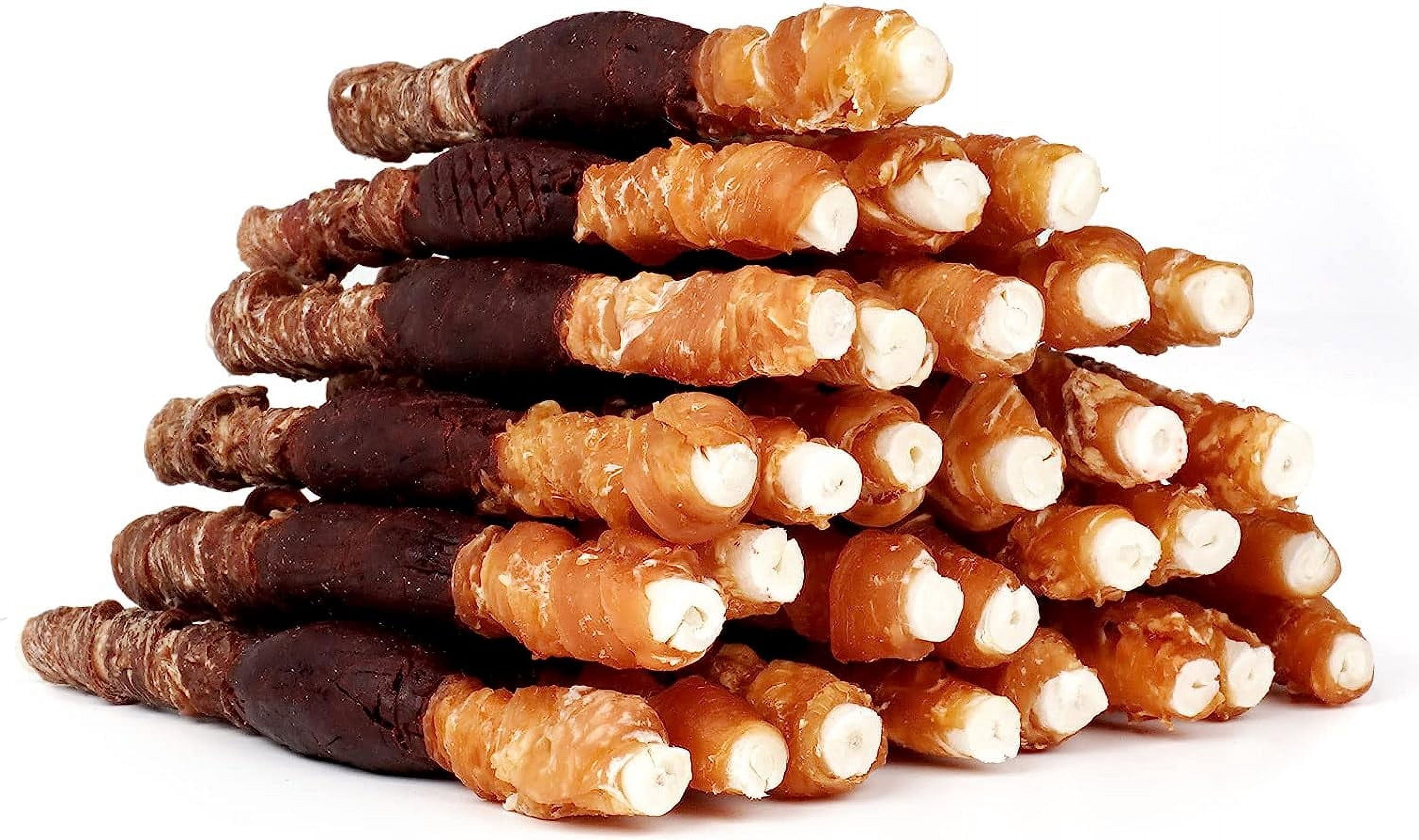 "Pet Paradise Triple Flavor 5"" Rawhide Dog Treats, Chicken Liver Duck ...