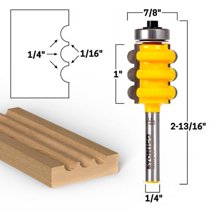 Triple Bead & Triple Flute 2 Bit Medium Molding Router Bits Set ...