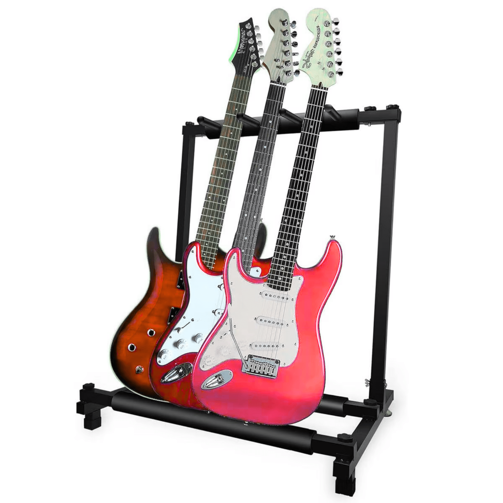 Triple Folding Guitar Rack Stand, Holds Up to 3 Acoustic Electric ...