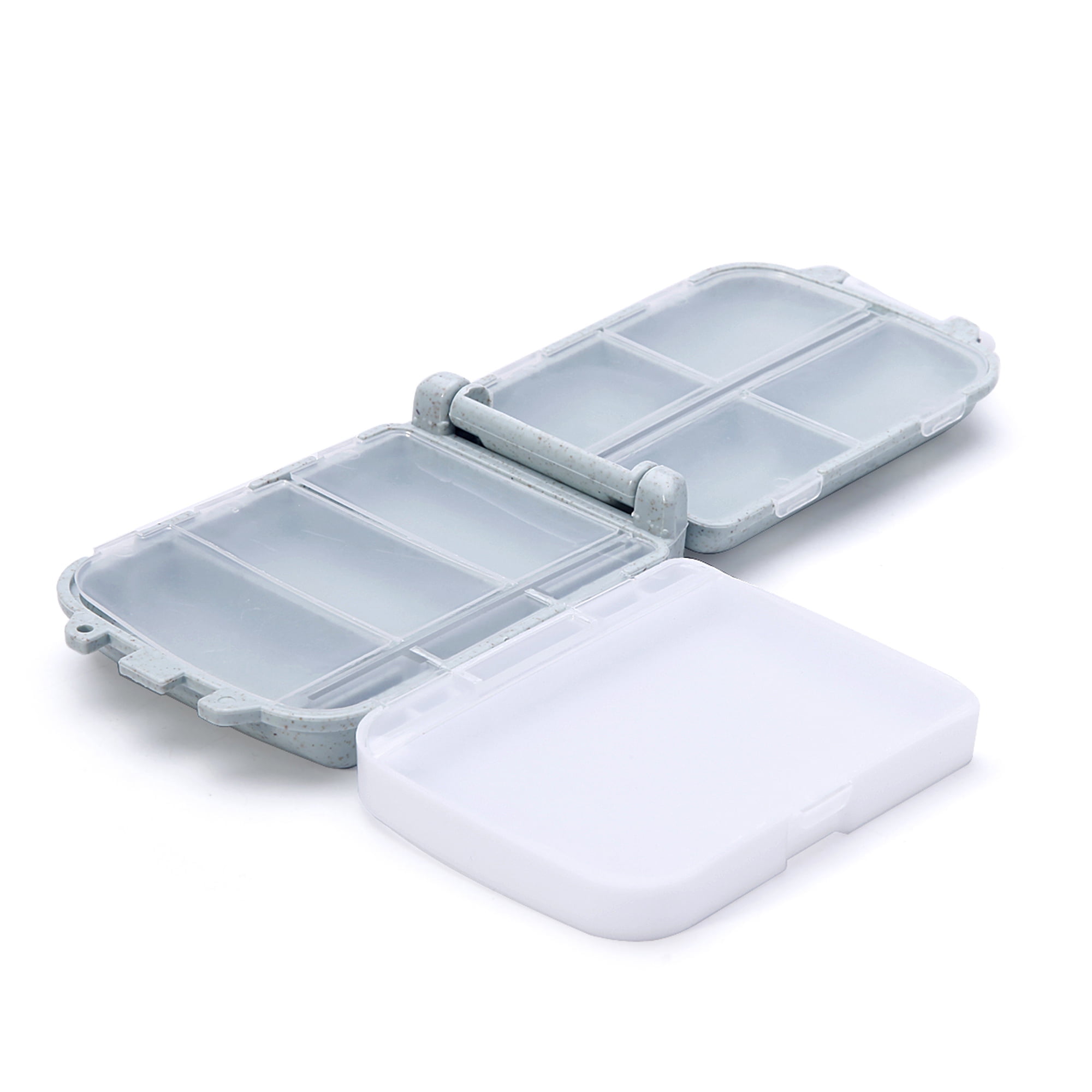 Triple Folding Pill Box Medical Kit Organizer Blue - Walmart.com