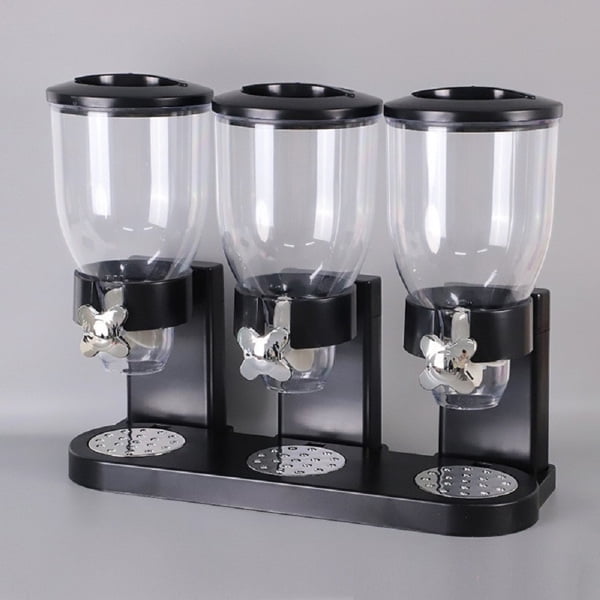 Triple Food Dispenser Cereal Containers Storage Container Dispenser ...