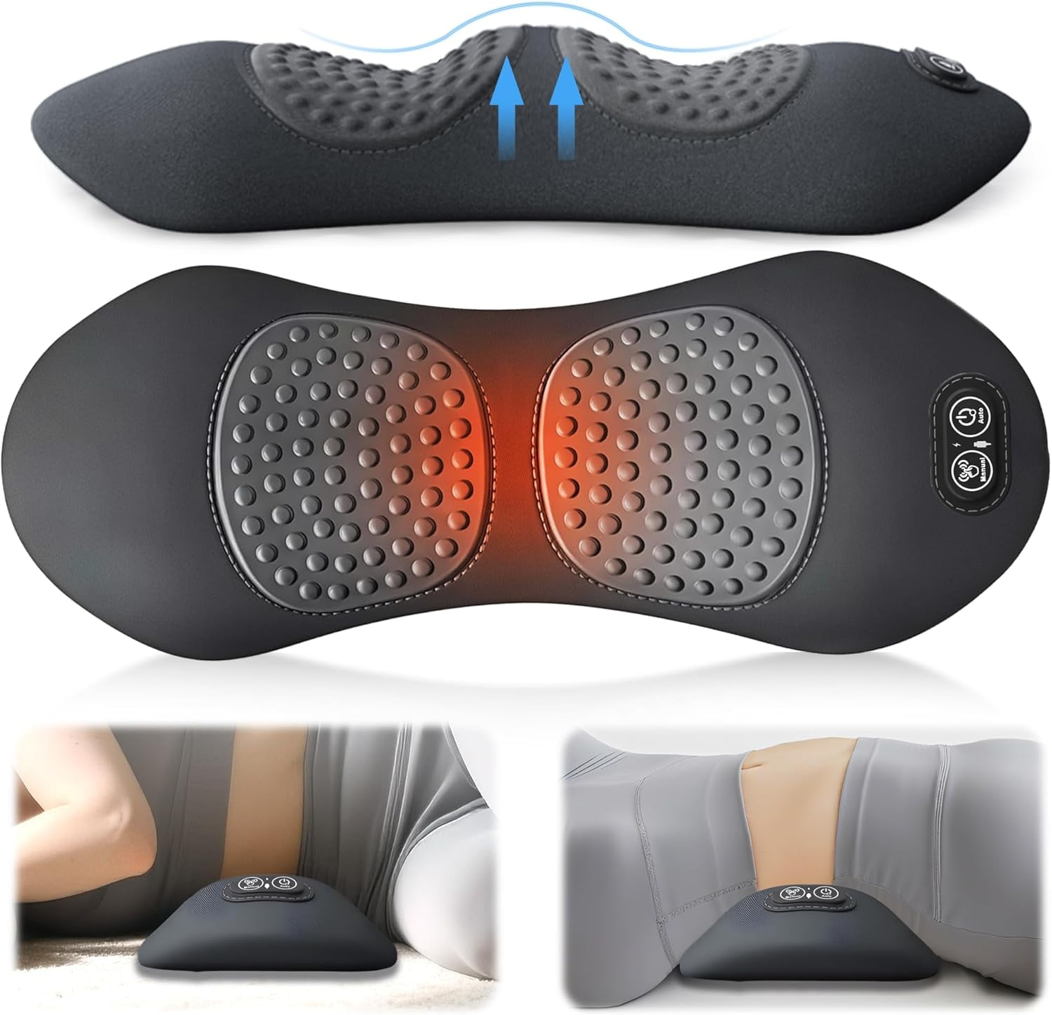 Triple Fusion Back Massager,3 in 1 Back Massager, Electric Lumbar ...