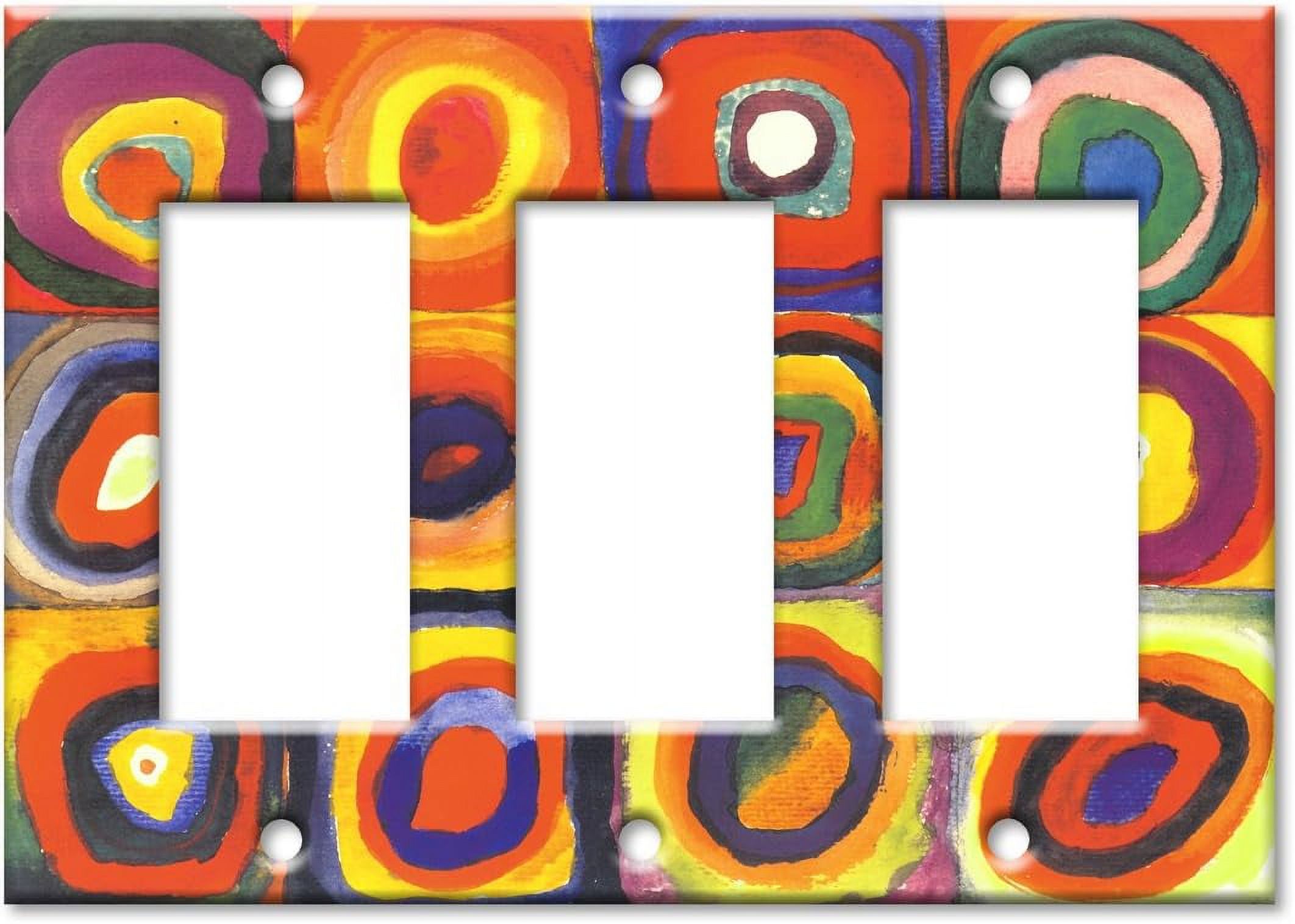 Triple Gang Gang Rocker Decora GFCI Switch Plate Kandinsky: Farbstudie ...