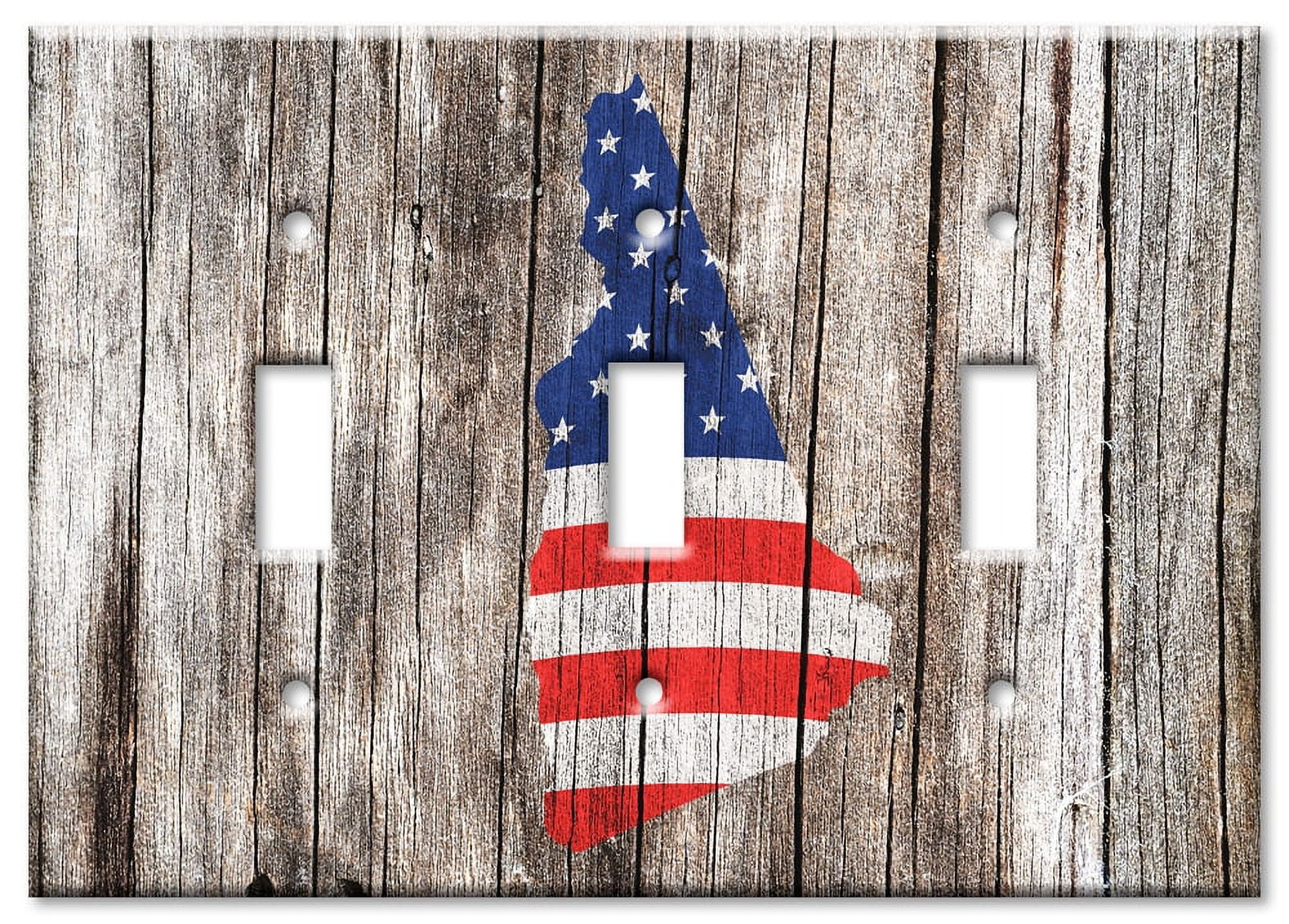 Triple Gang Toggle OVERSIZE Wall Plate - New Hampshire Map - Walmart.com
