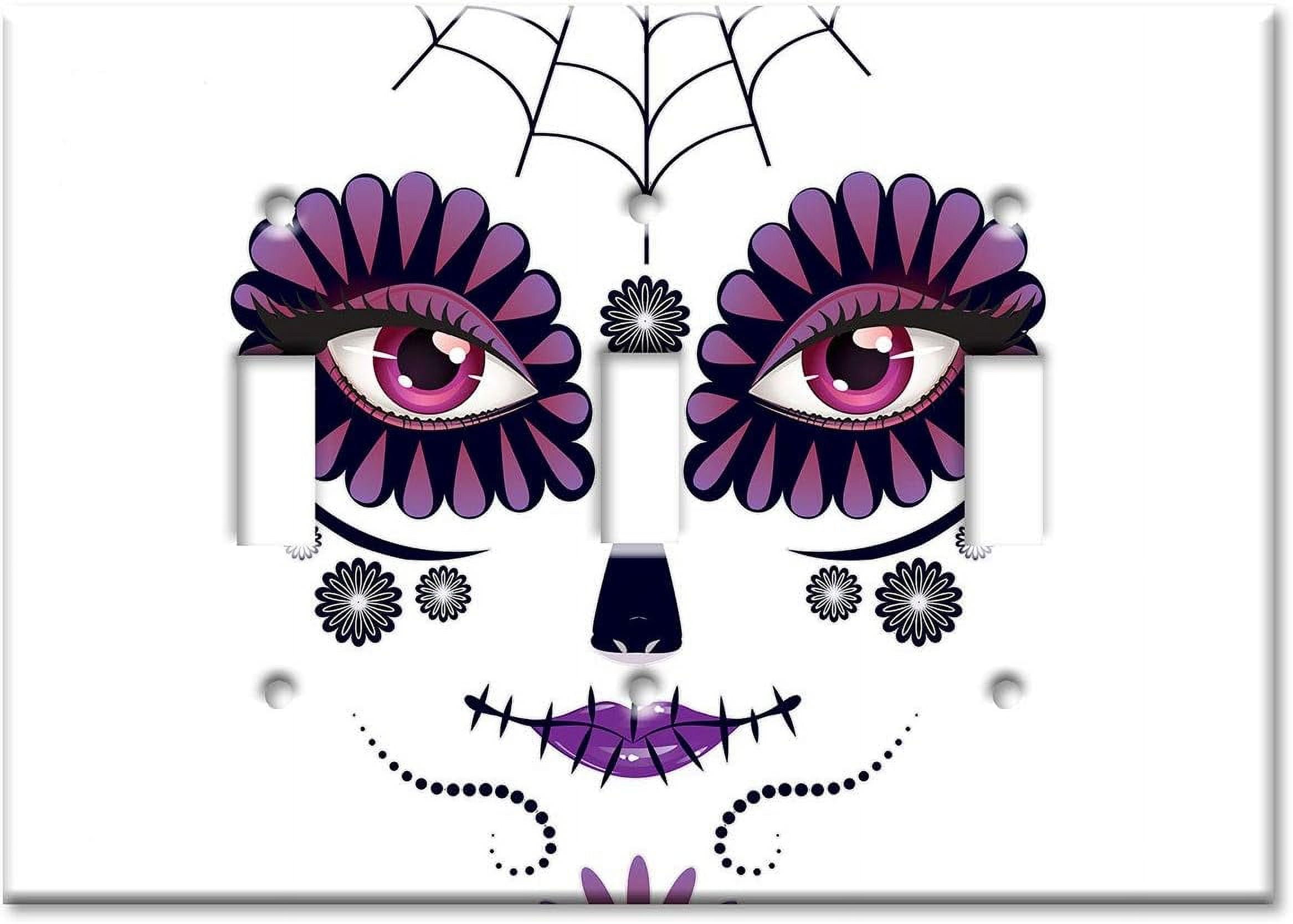 Triple Gang Toggle Switch Plate Decorative Metal Wall Plate Sugar Girl (Made in USA) - Walmart.com