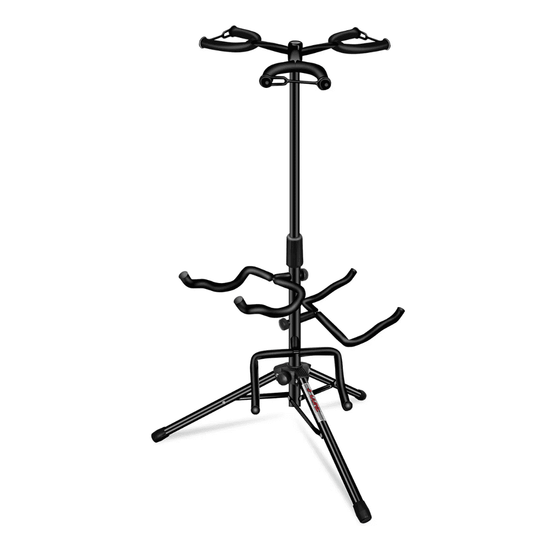 Triple Guitar Stand Floor Rack – Adjustable 30" to 38.5" Folding Tripod ...