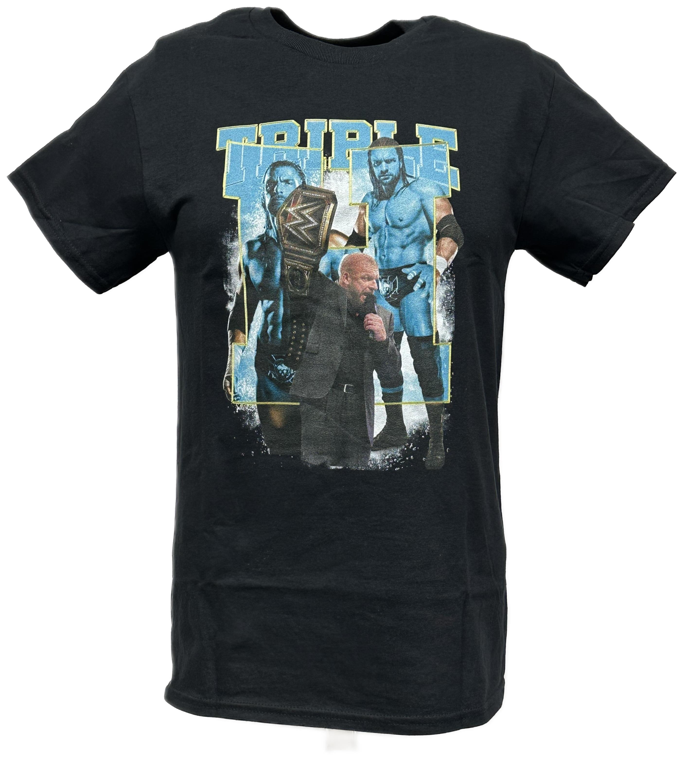 Triple H Authority Blue Mens Black WWE T-shirt - Walmart.com