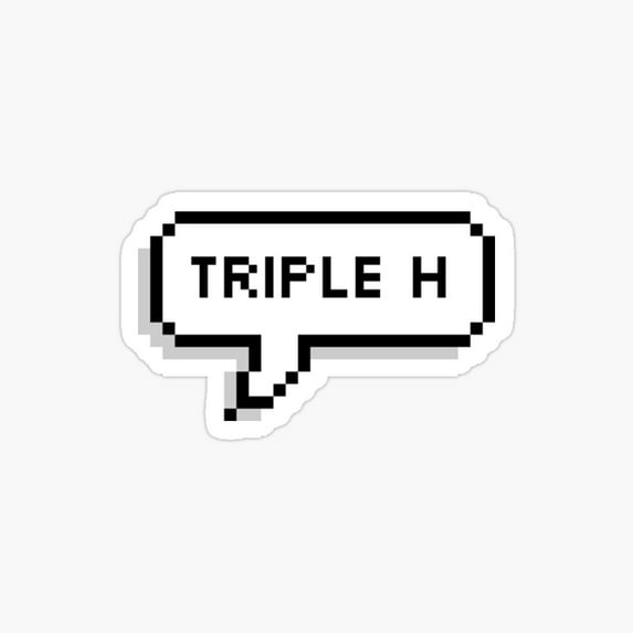 Triple H Pixel Speech Bubble Sticker Phone Decal Water Bottle Stickers ...