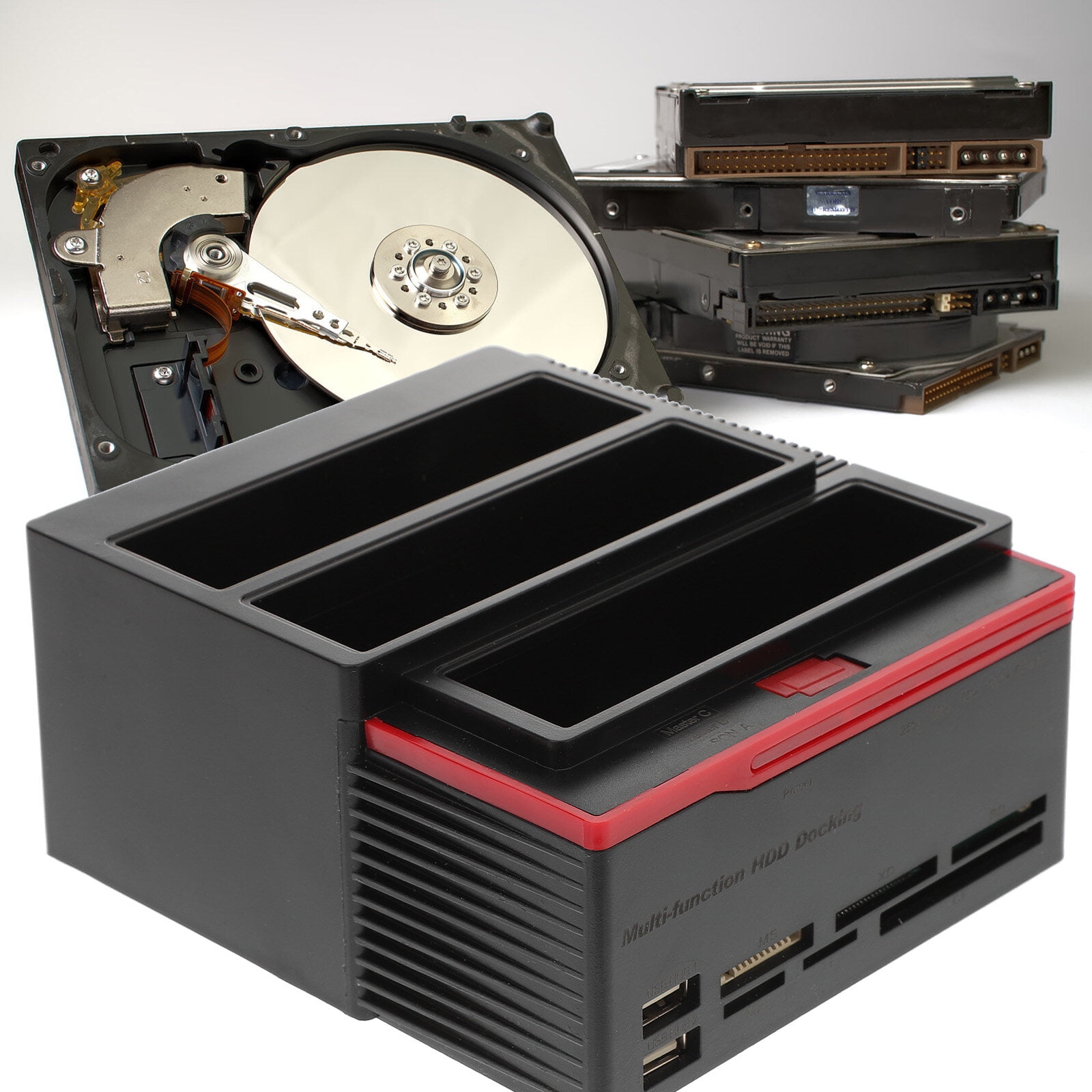 Triple HDD Docking Station Car Reader Hub 9TB Support 2.5 and 3.5 Inch ...